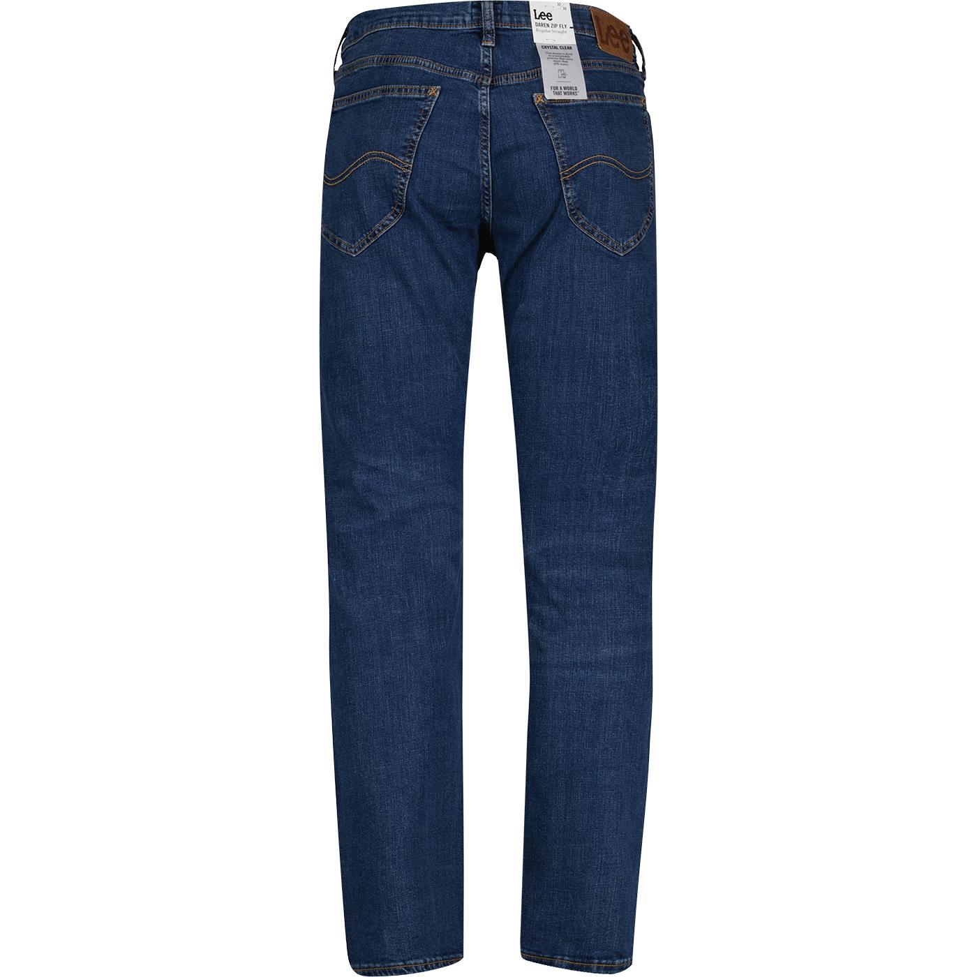 Daren Lee Retro Zip Fly Jeans in Mid Worn Kahuna