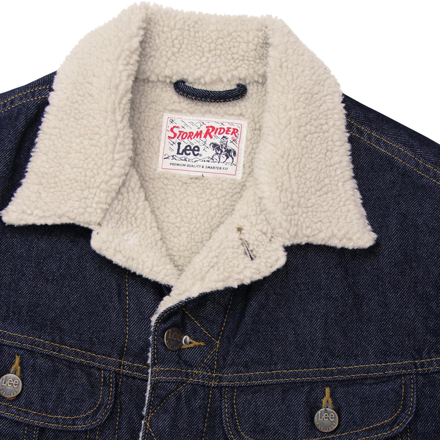LEE 'Storm Rider ' Men's Sherpa Denim Jacket in Denim Rinse