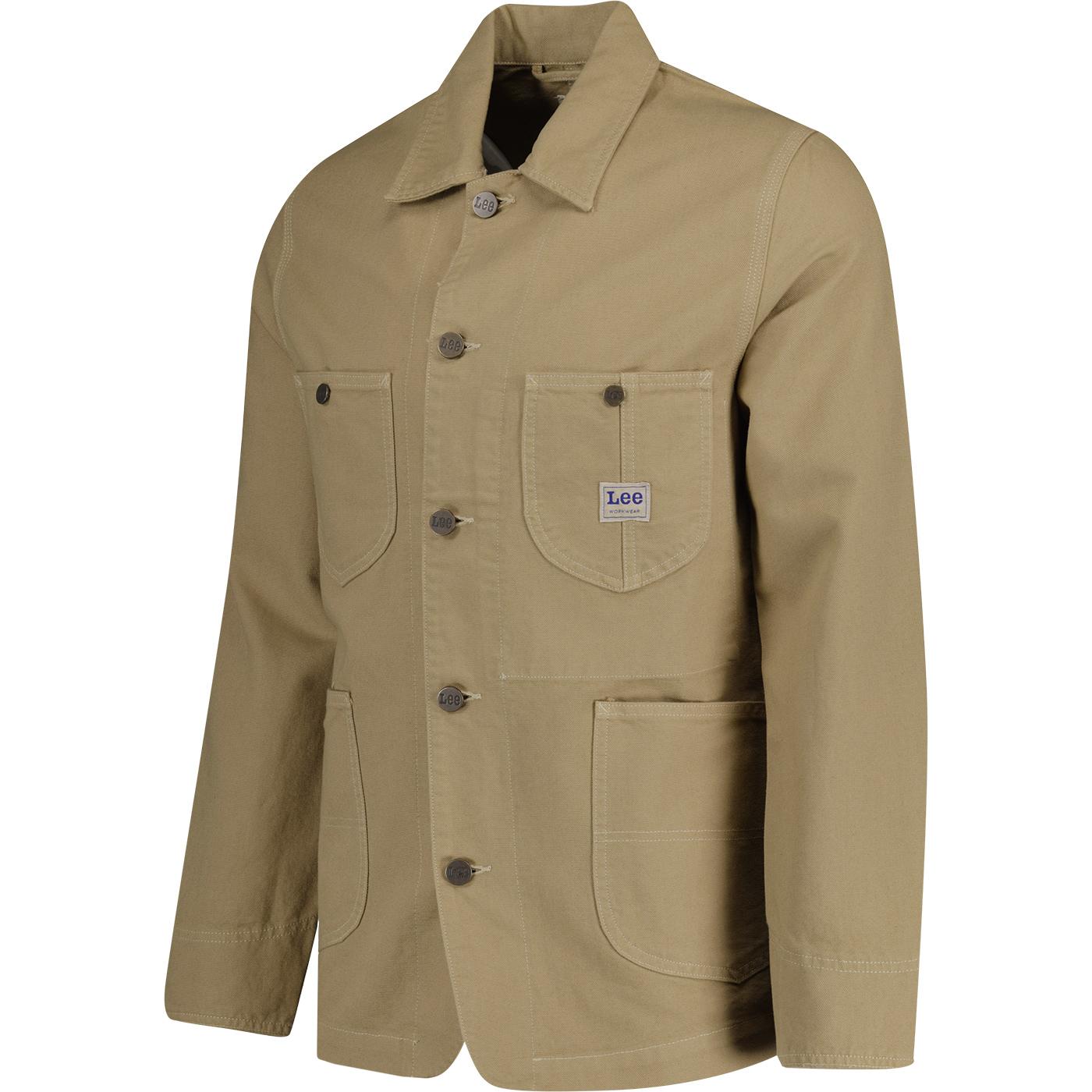 LEE JEANS Loco Retro Denim Workwear Trucker Jacket in Clay