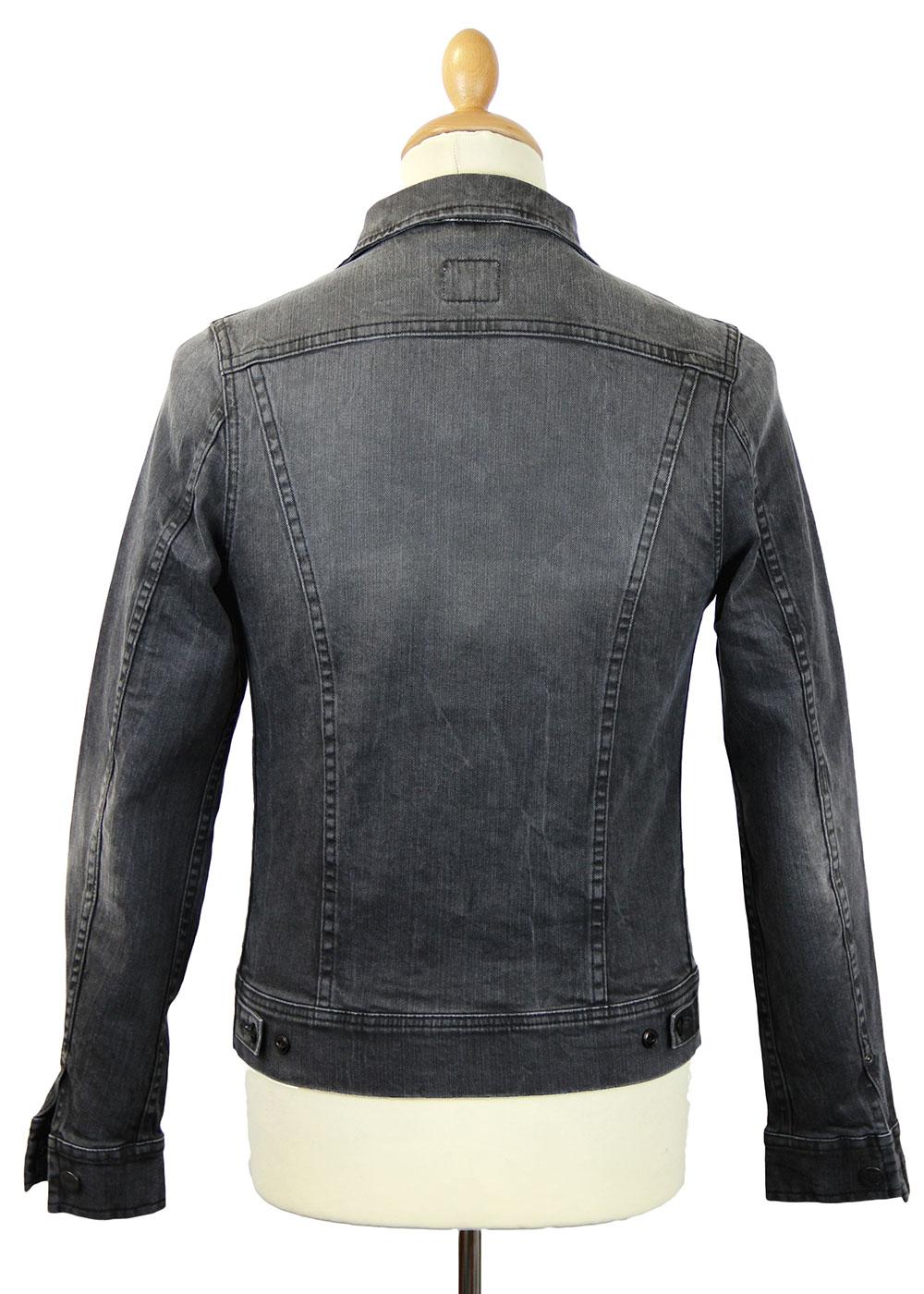 LEE Rider Retro Sixties Mod Bruised Black Slim Denim Jacket