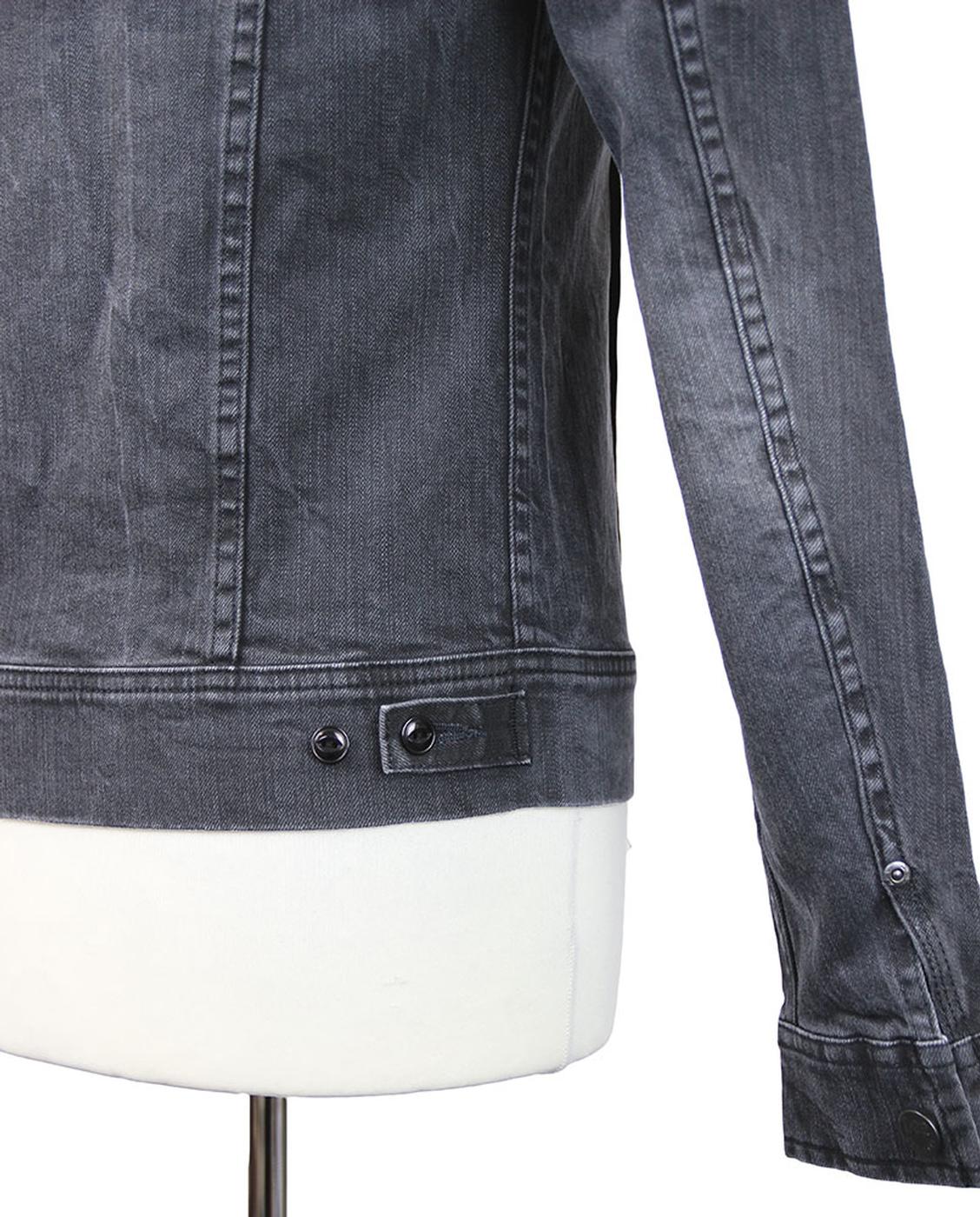 LEE Rider Retro Sixties Mod Bruised Black Slim Denim Jacket