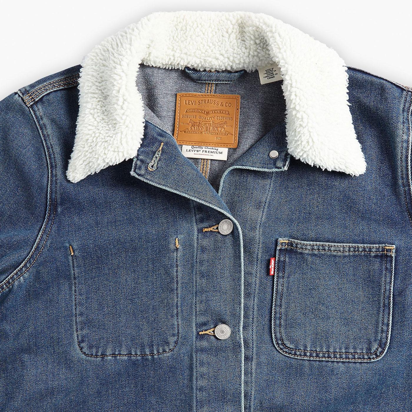 Levi's Women's retro Denim Warm Chore Coat More Time Warm