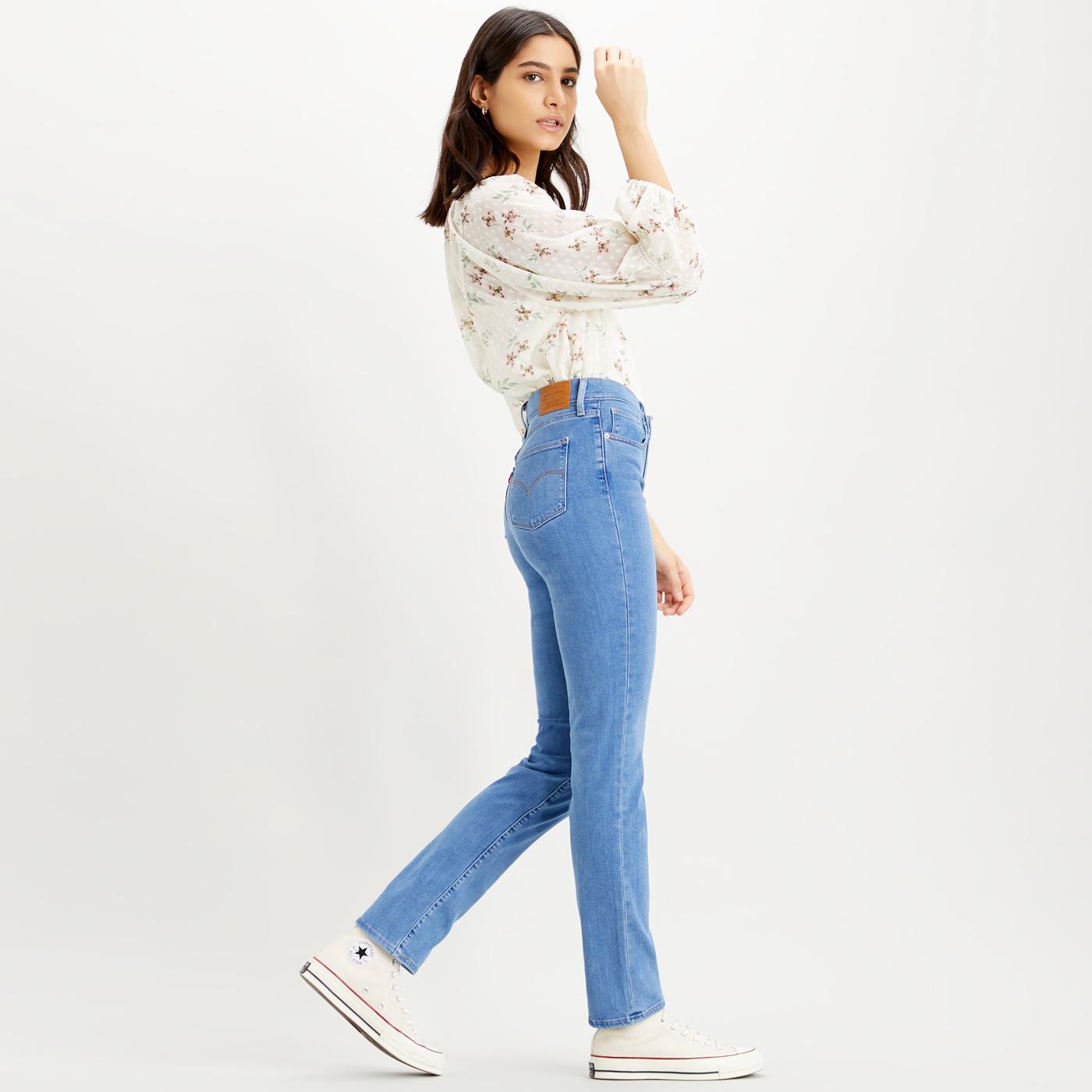 Levis 724 High Rise Retro 70s Straight Jeans In Rio Chill