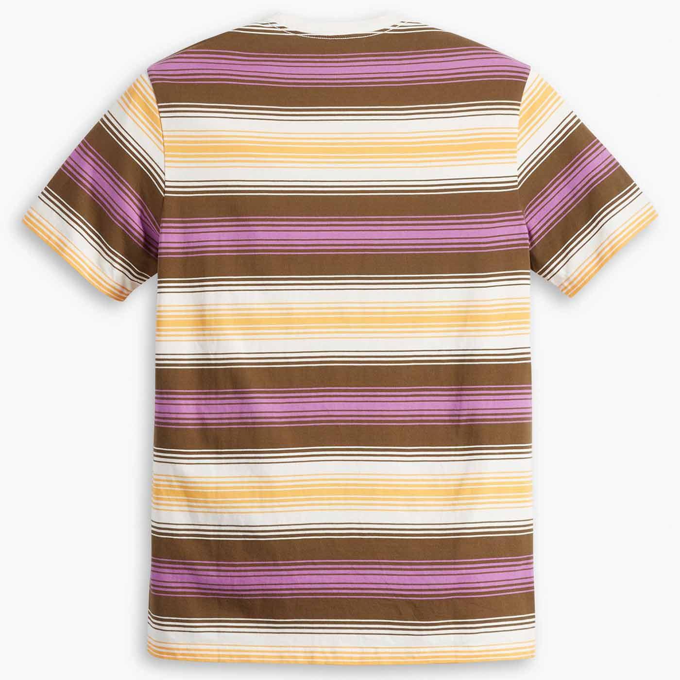 Levi's Original Housemark Fizzy Stripe Retro Crew T-shirt in Ecru