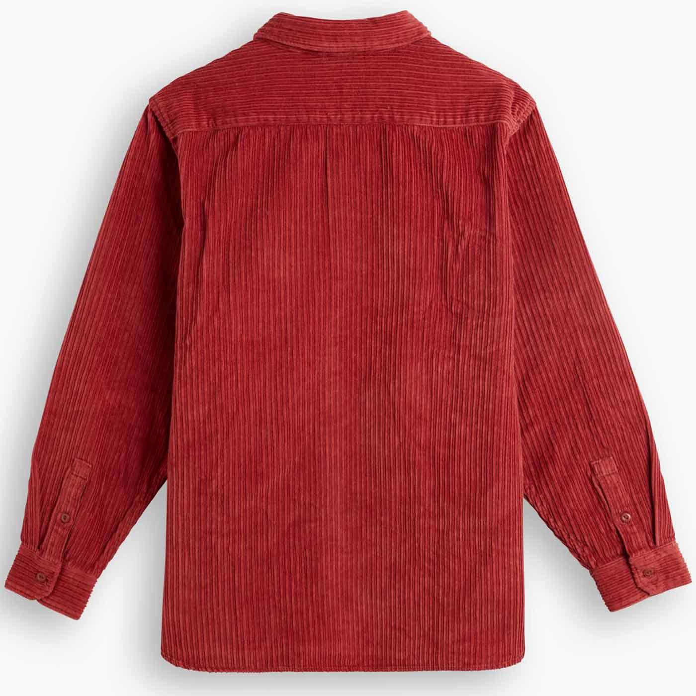 Jackson LEVI'S® Retro Mod Jumbo Cord Worker Shirt Brick Red