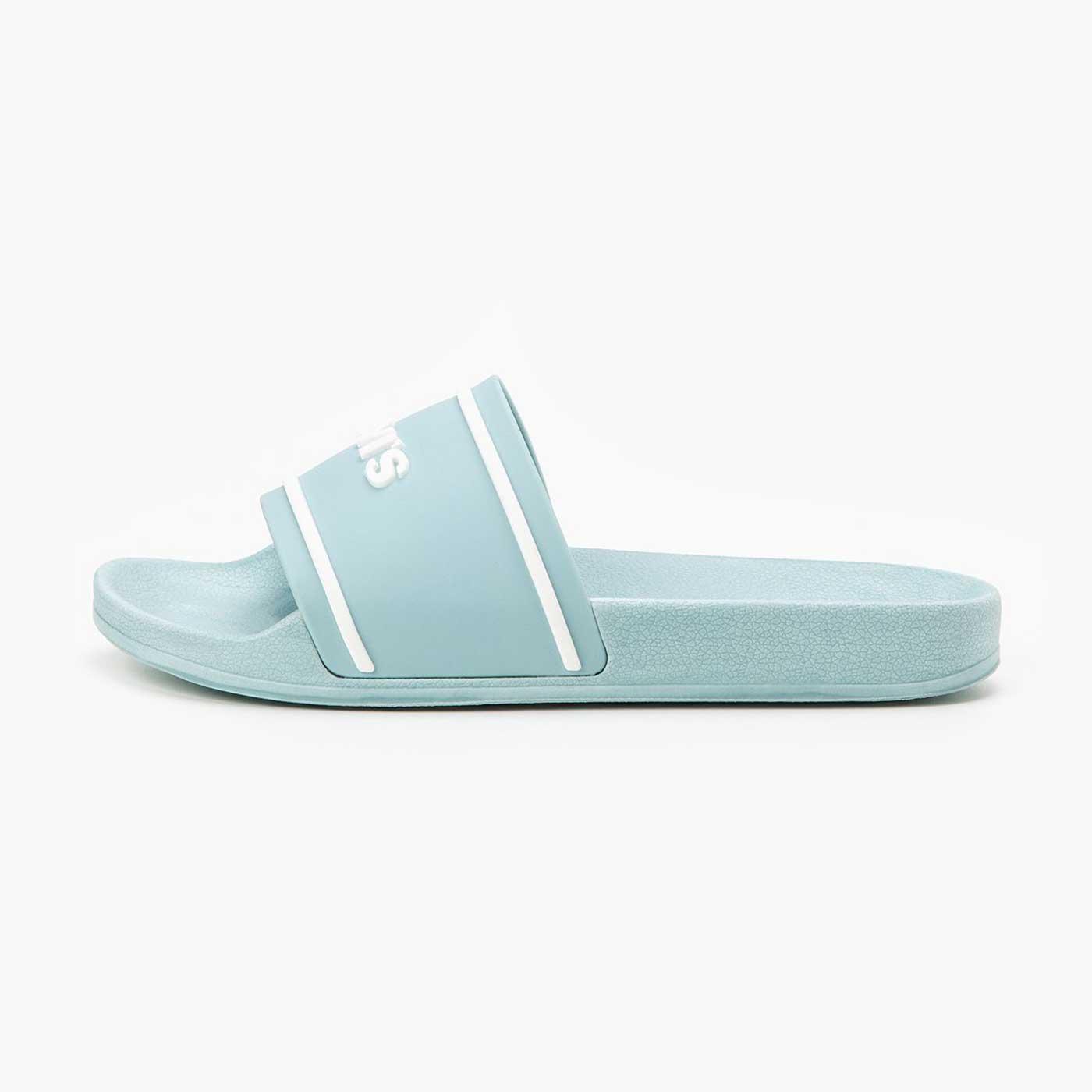 Levi's® Women's June 3D Logo Retro Sliders in Light Turquoise