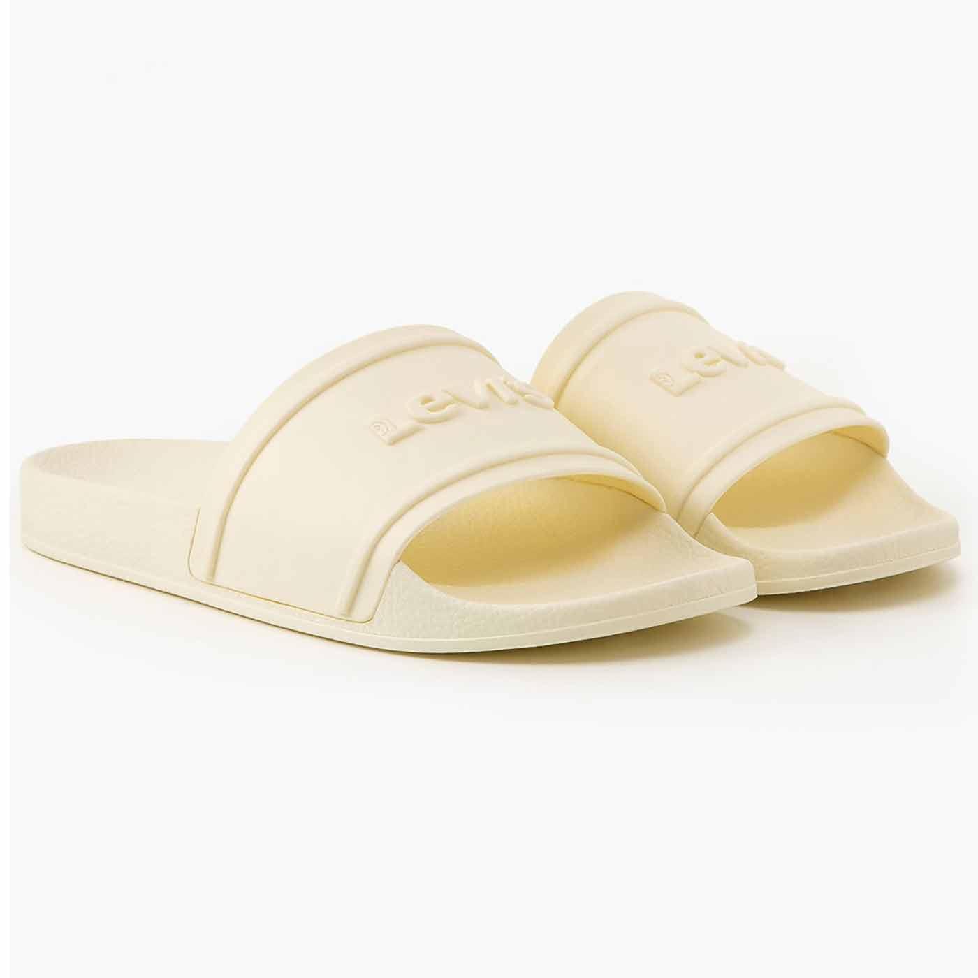 Levi's® Women's June 3D Logo Retro Sliders in Off White
