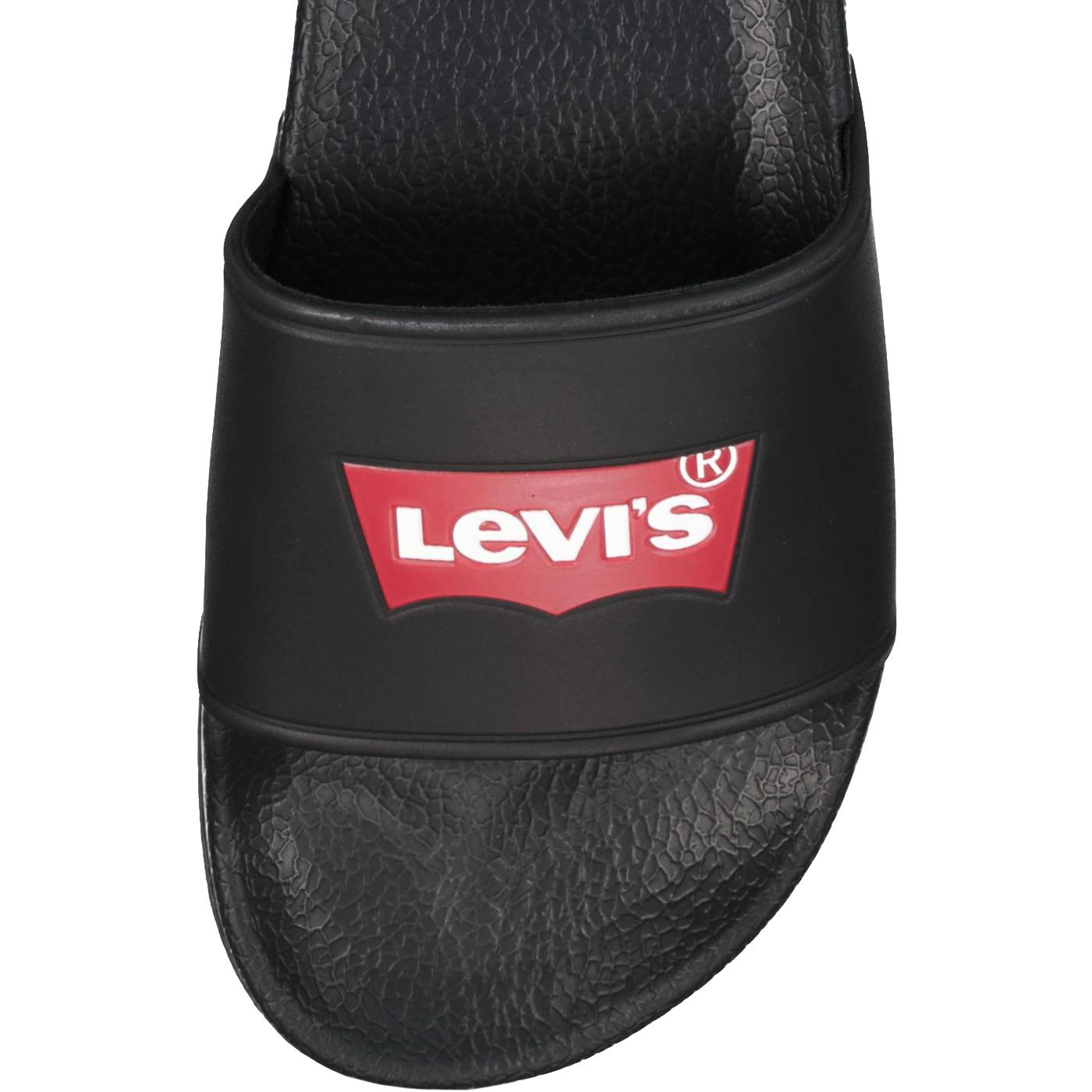 Levi's® June Retro 90s Batwing Beach Sliders in Regular Black