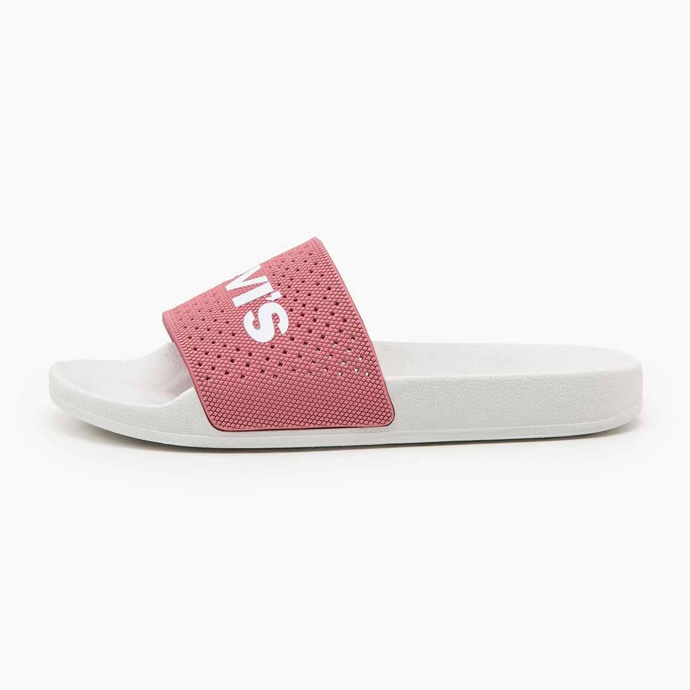 Levi's® Women's June Retro Logo Summer Sliders in Dark Pink