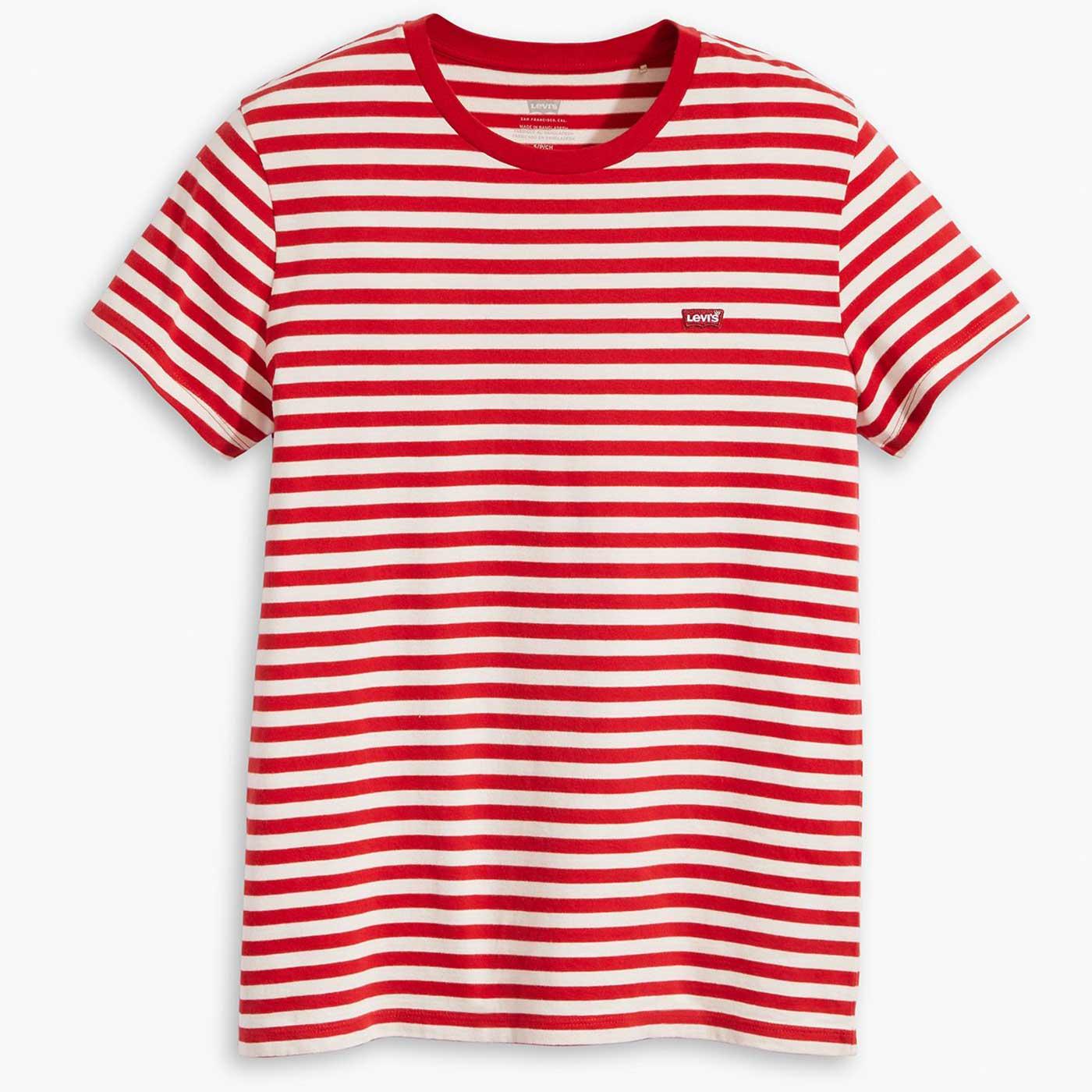 Levi's® Perfect Women's Sandy Stripe Retro T-shirt in Script Red