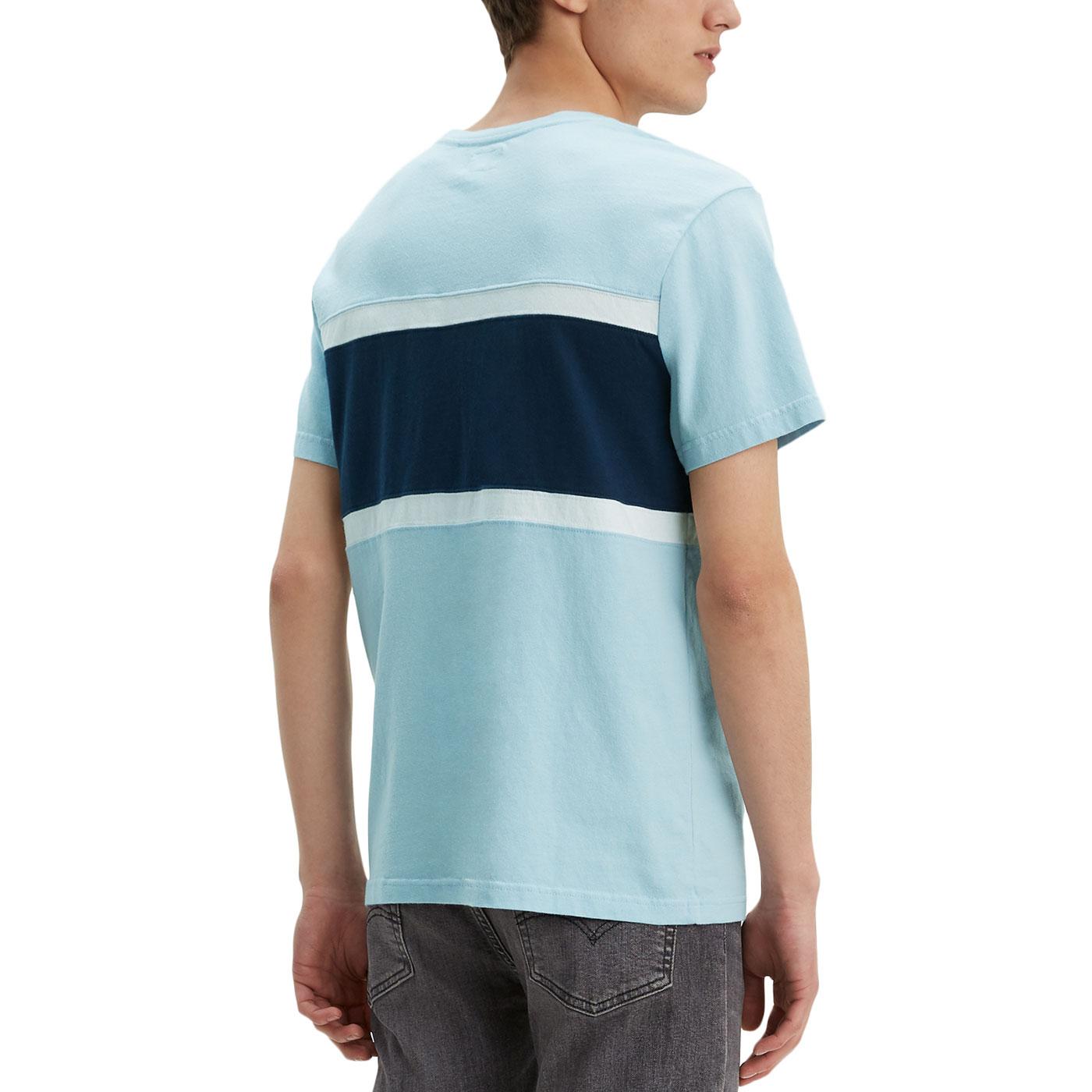 LEVI'S Retro Cut & Sew Colour Block Logo T-Shirt in White