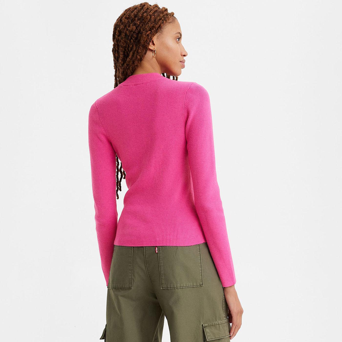 Levi's® Women's Crewneck Retro Rib Logo Sweater Rose Violet