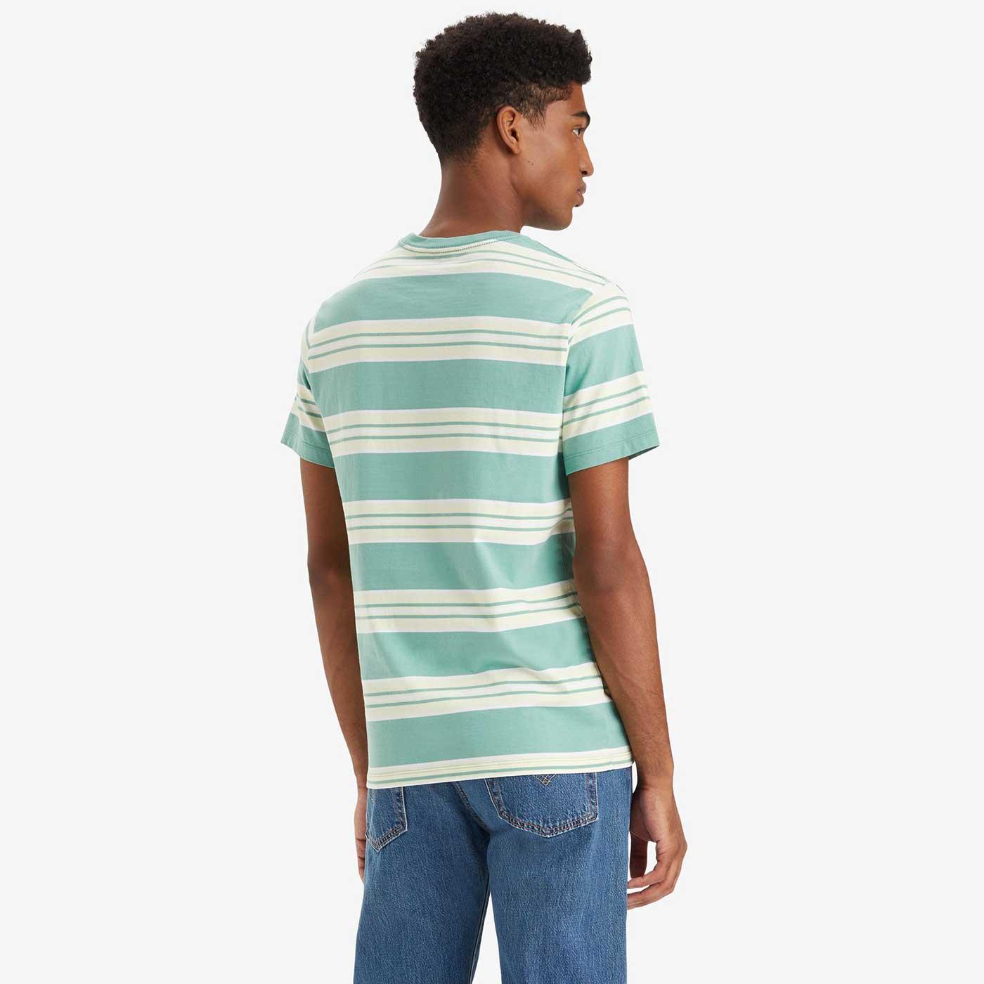 LEVI'S Original Housemark Surfboard Stripe Tee Feldspar Green