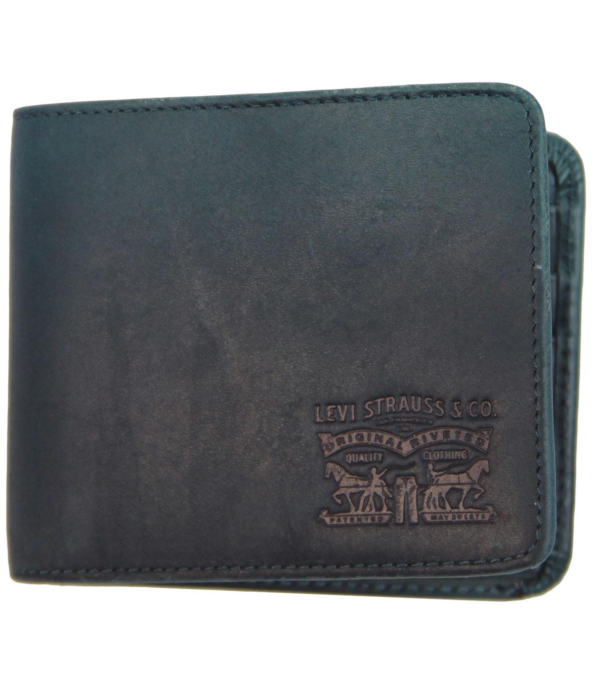 Levi's® Retro Mod Billfold Wallet with External Coin Pocket Navy
