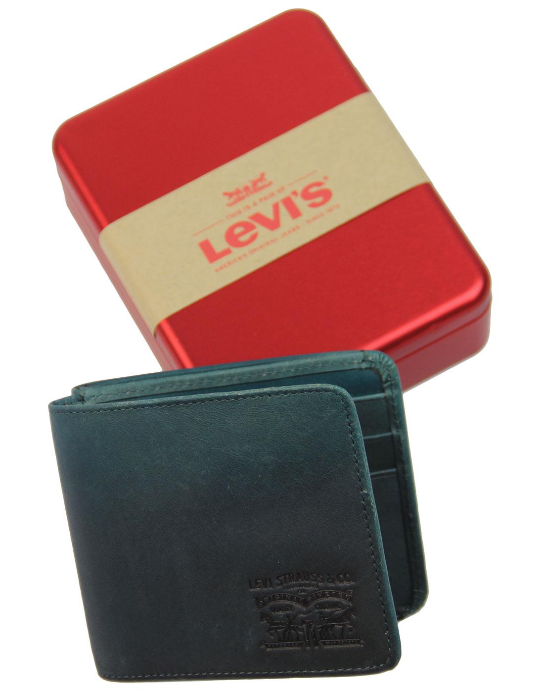 Levi's® Retro Mod Billfold Wallet with External Coin Pocket Navy