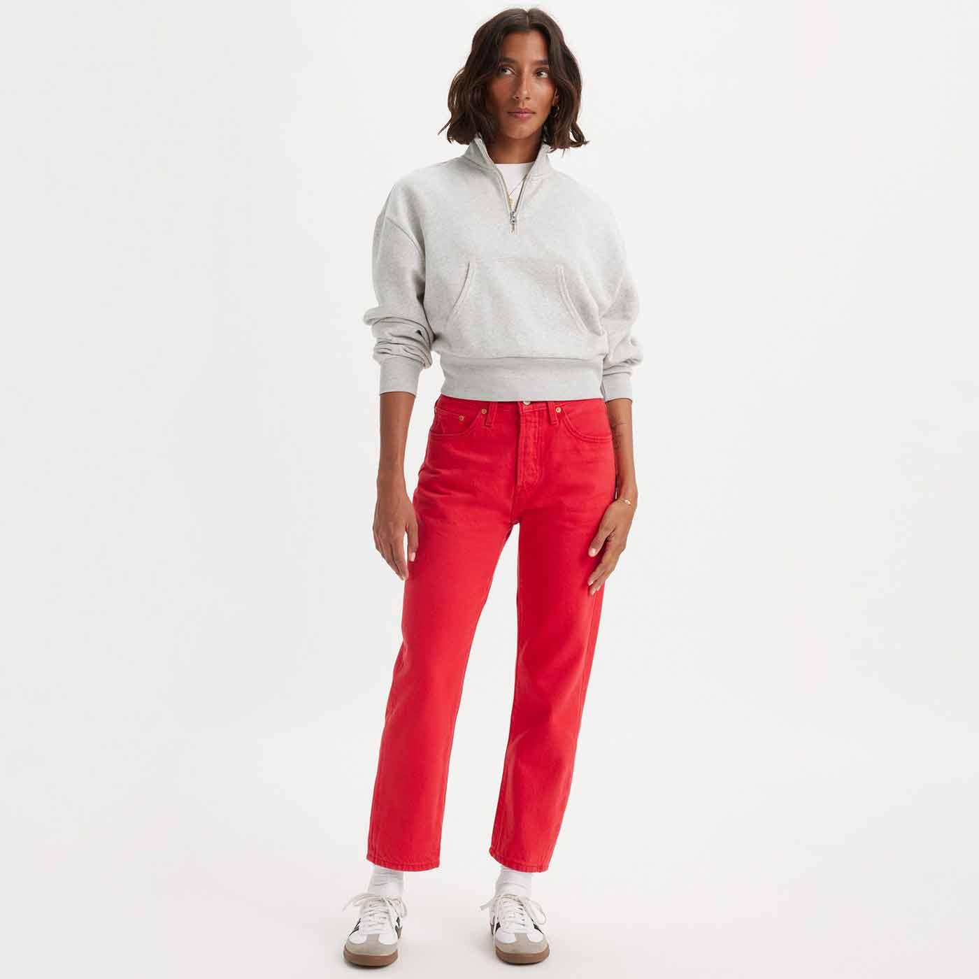 LEVI'S® Women's 501® Original Red Cropped Jeans Script Red