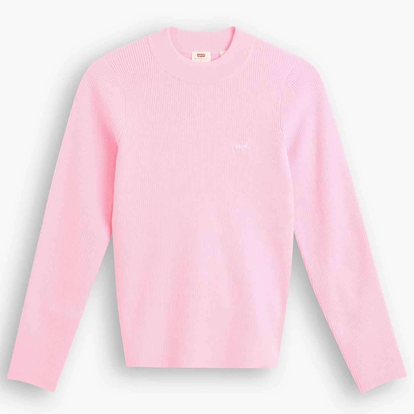 LEVI'S® Retro Ribbed Crew Neck Jumper in Begonia Pink