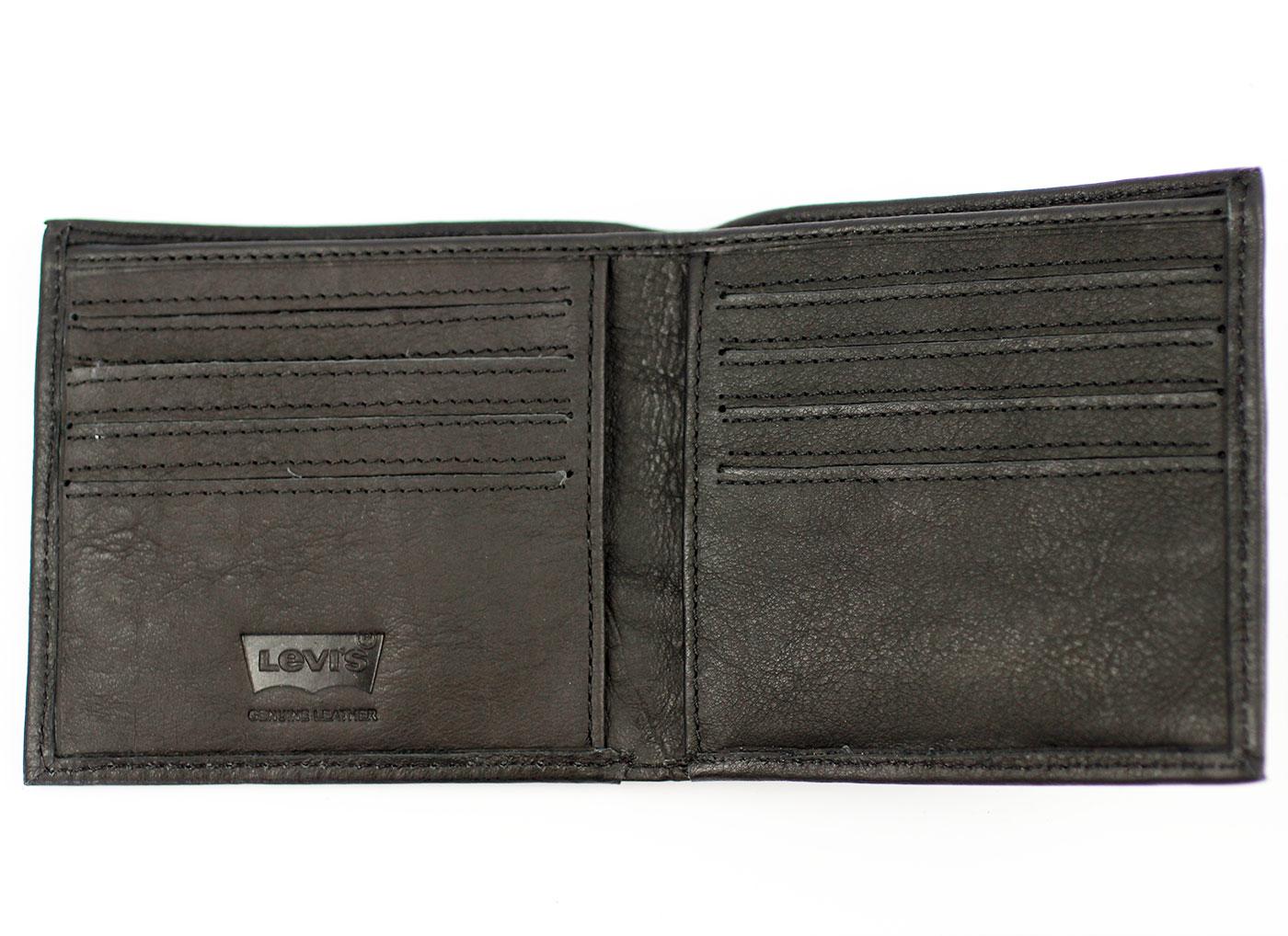 Levi's® Retro Mod Horse Logo Tumbled Leather Gatefold Wallet