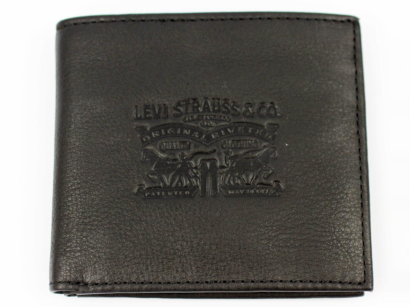 Levi's® Retro Mod Horse Logo Tumbled Leather Gatefold Wallet