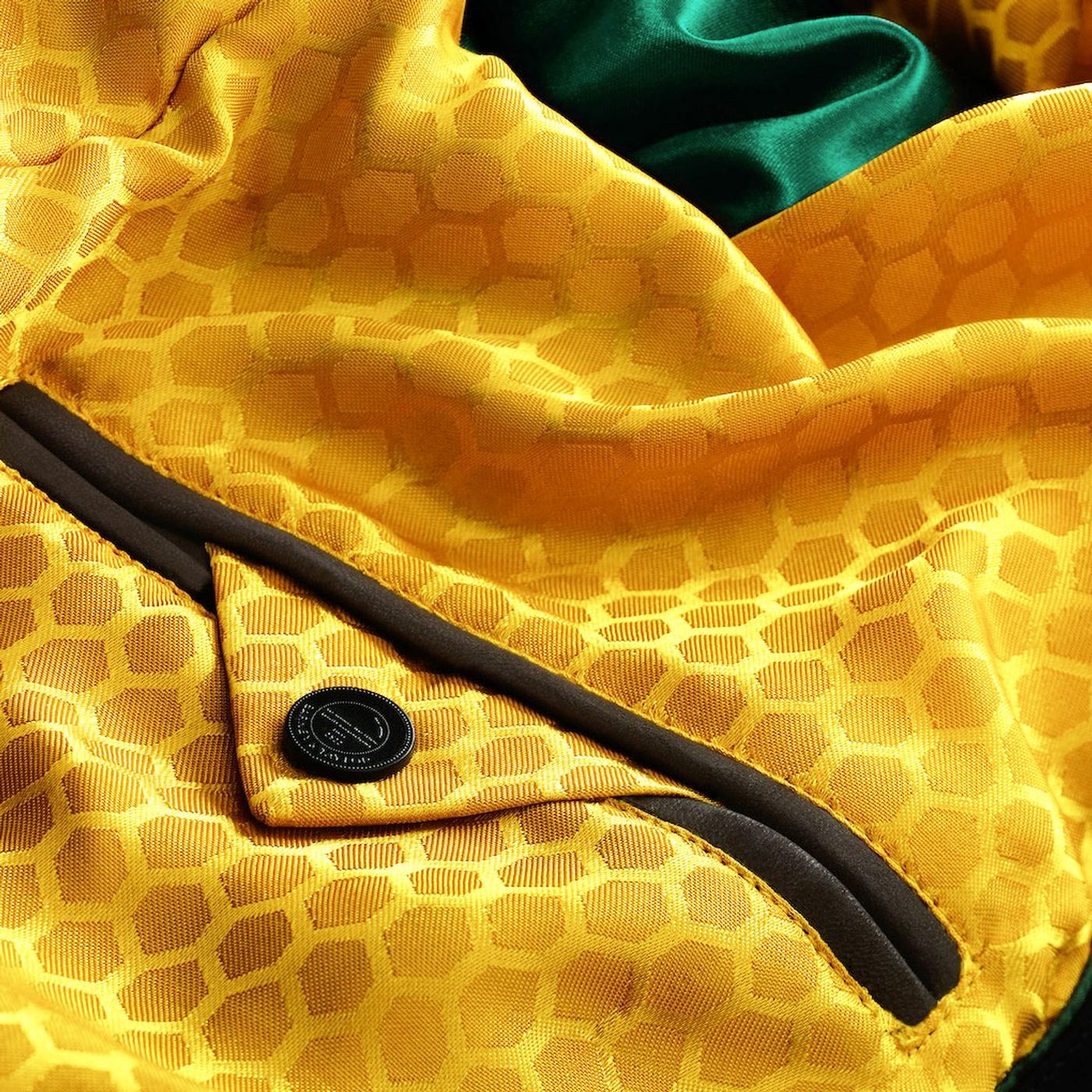 BARNEY & TAYLOR Knutsford Retro 70s Shearling Trim Leather Jacket