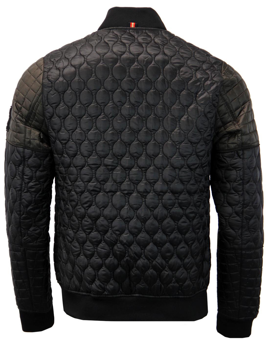 LUKE 1977 Rui Demental Mens Retro Mod Quilted Bomber Jacket