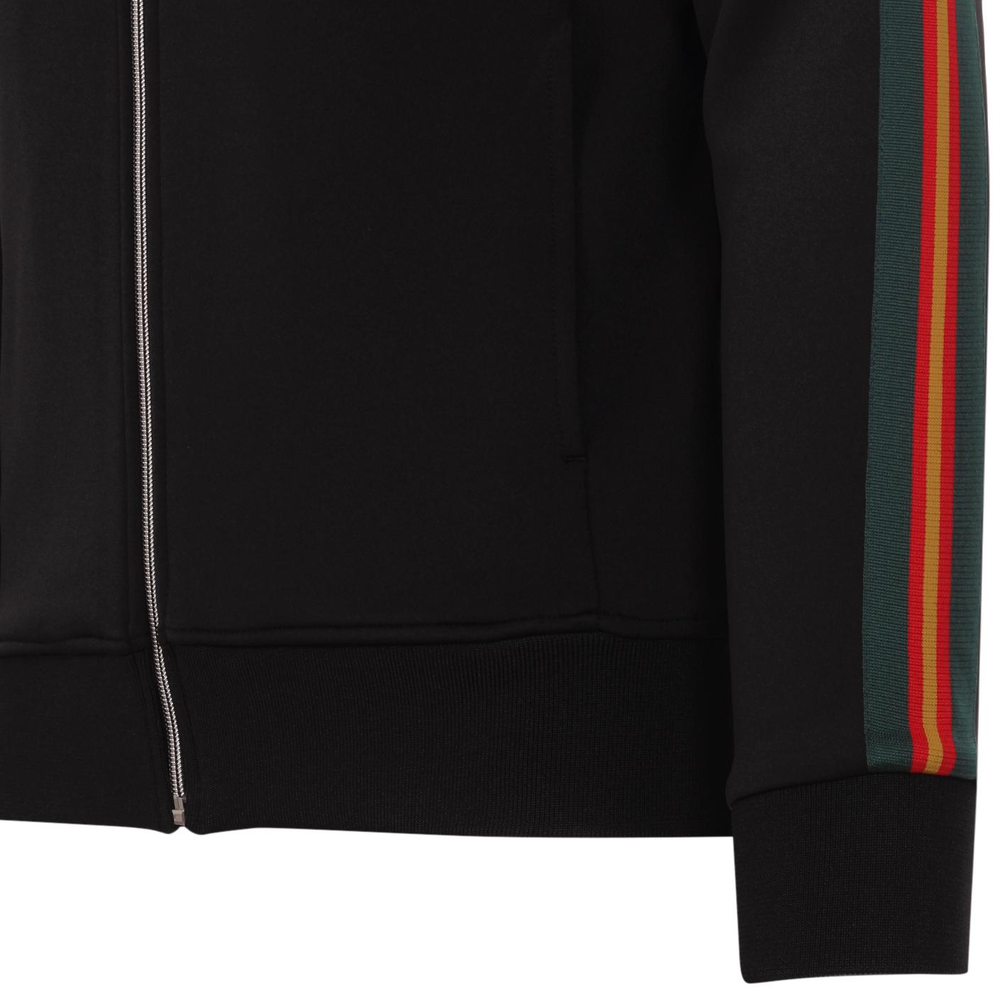 LUKE SPORT Dalgliesh Retro 90s Hooded Track Top in Black