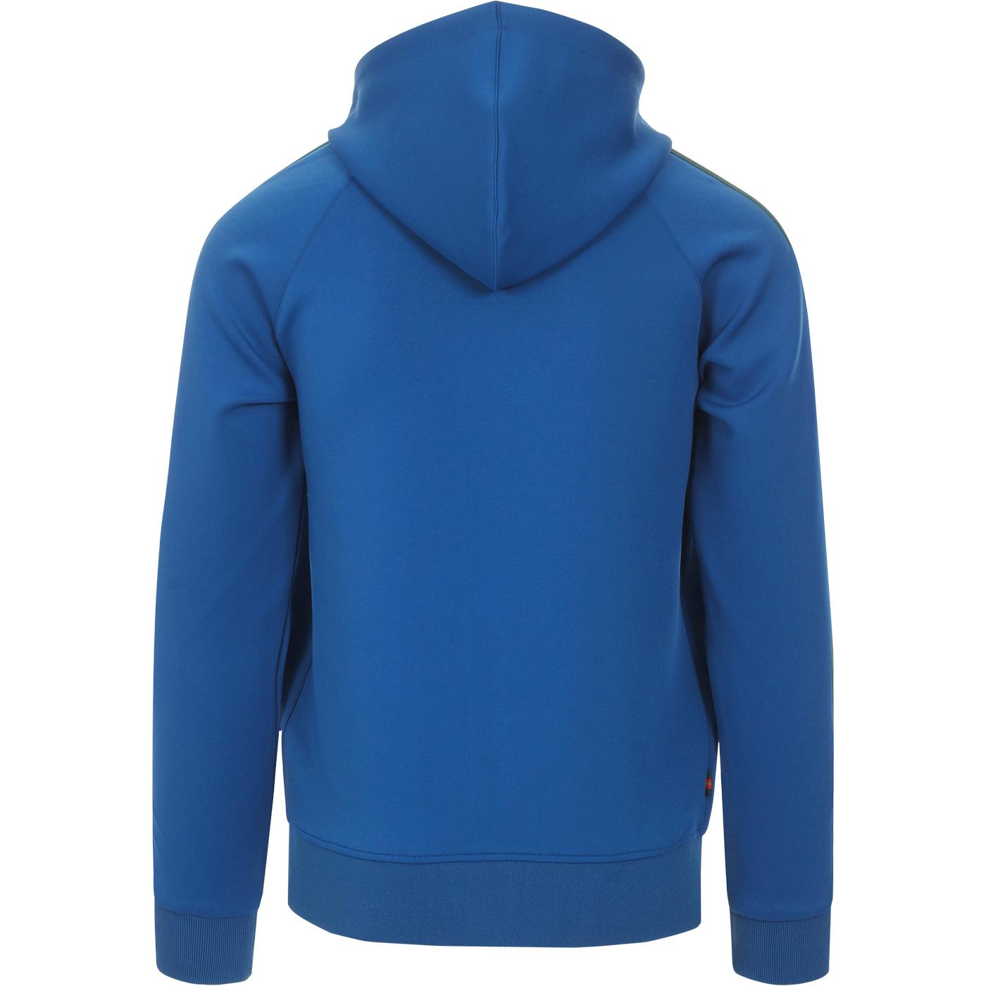 LUKE SPORT Dalgliesh Retro 90s Hooded Track Top in Blue