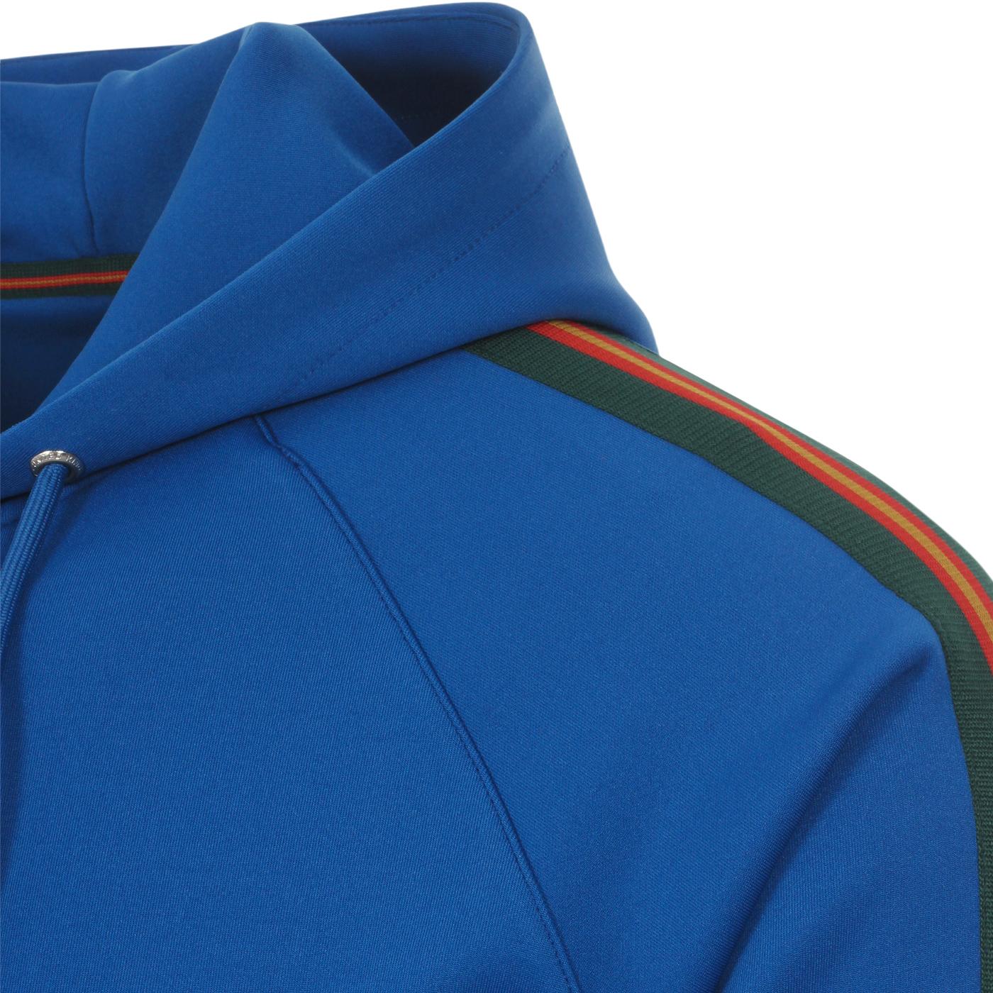 LUKE SPORT Dalgliesh Retro 90s Hooded Track Top in Blue