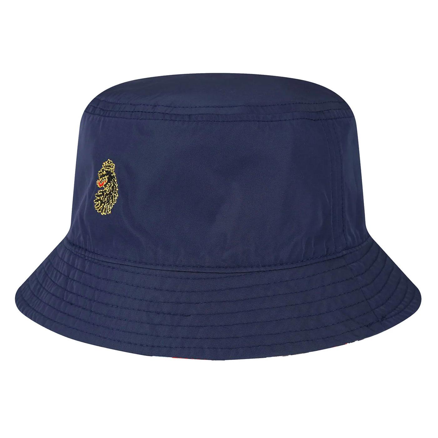 Luke Roper Hoggins reversible Bucket Hat in sky camo mix navy