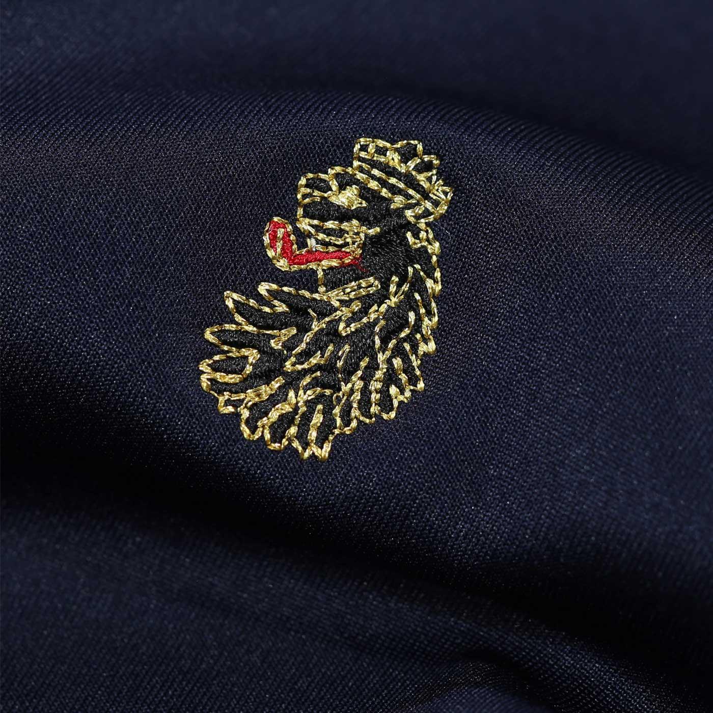 Luke 1977 Kas 3 Colour Block 80s Tricot Track Top in Dark Navy