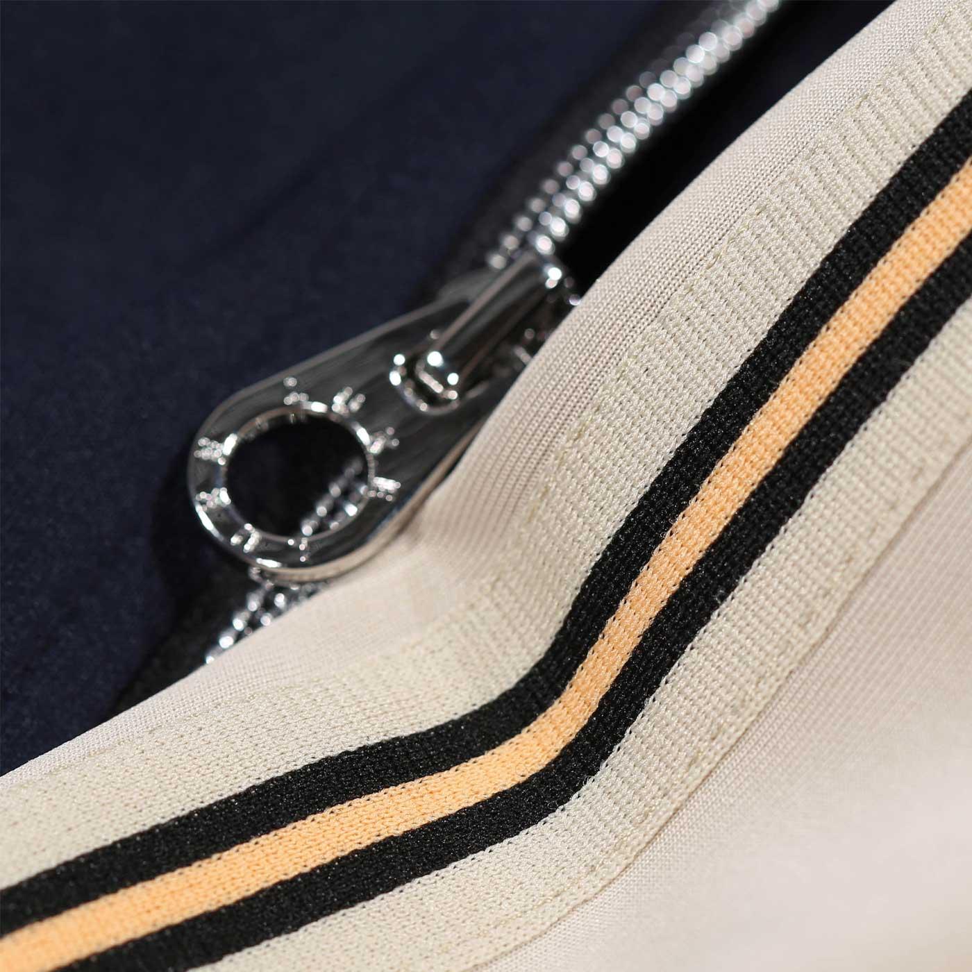Luke 1977 Kas 3 Colour Block 80s Tricot Track Top in Dark Navy