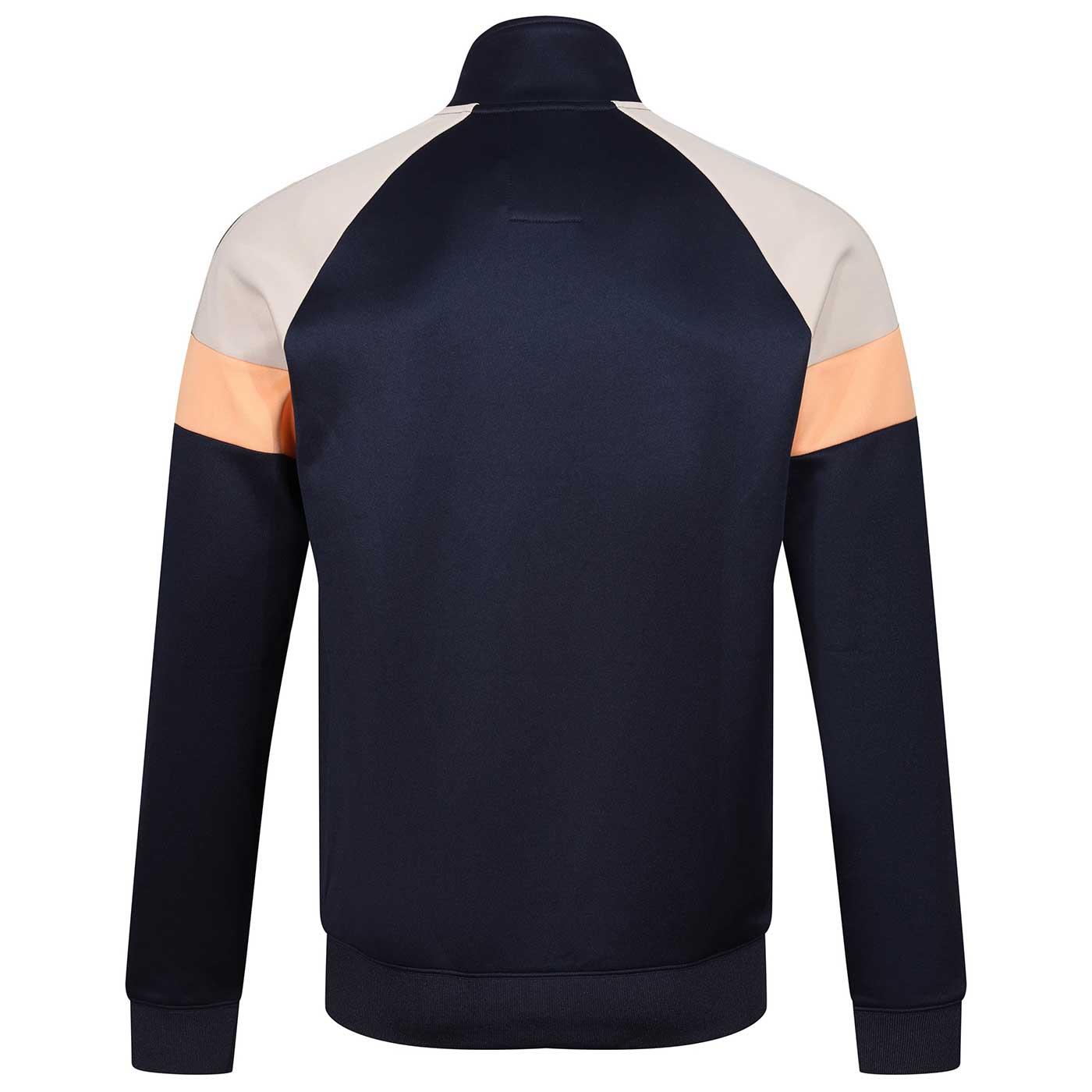 Luke 1977 Kas 3 Colour Block 80s Tricot Track Top in Dark Navy