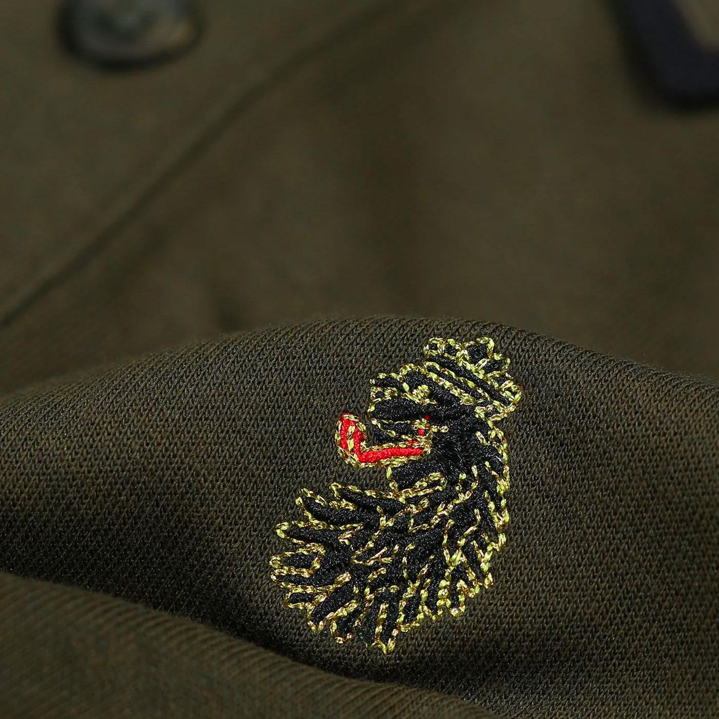 Luke Essentials Meadtastic Retro Sports Tipped Polo Dark Green