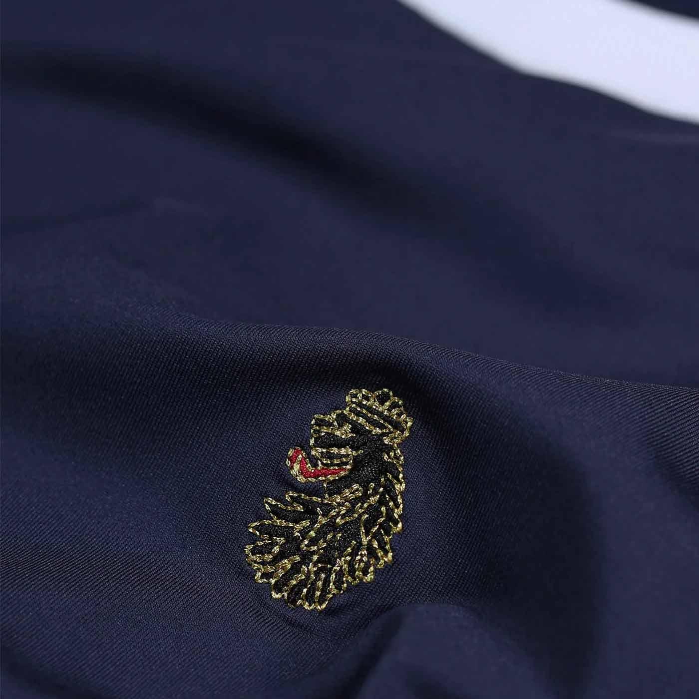 Luke Sports Swansea Retro Stripe Crew Neck Tee in Navy White