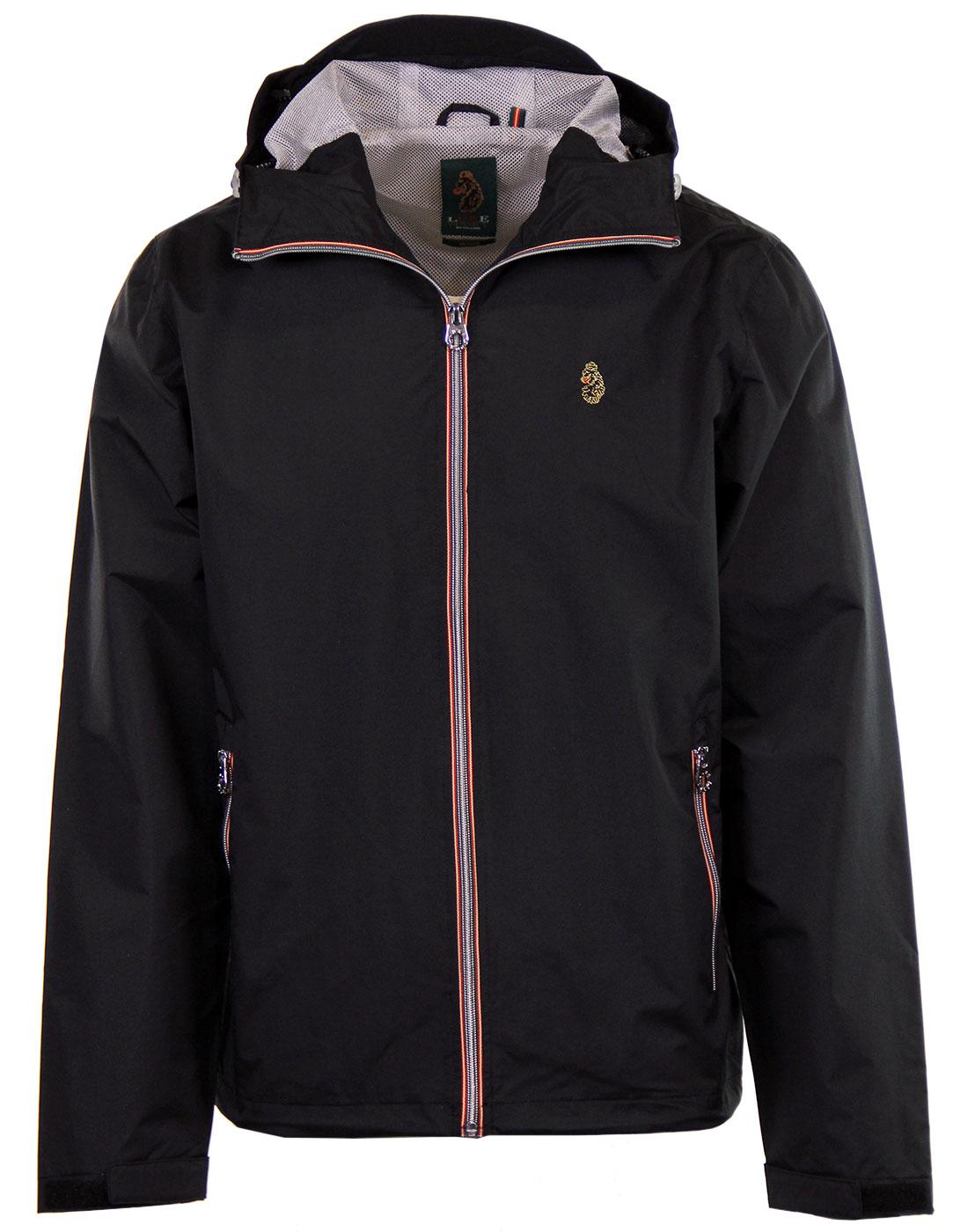 LUKE 1977 Raleigh Retro Indie Zip Hooded Jacket in Black