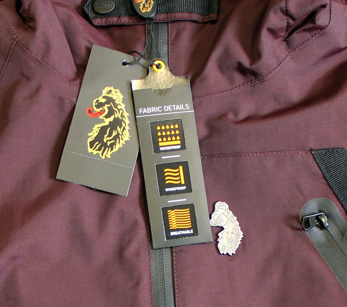 LUKE 1977 Complete Shower Retro Indie Waterproof Jacket in Plum