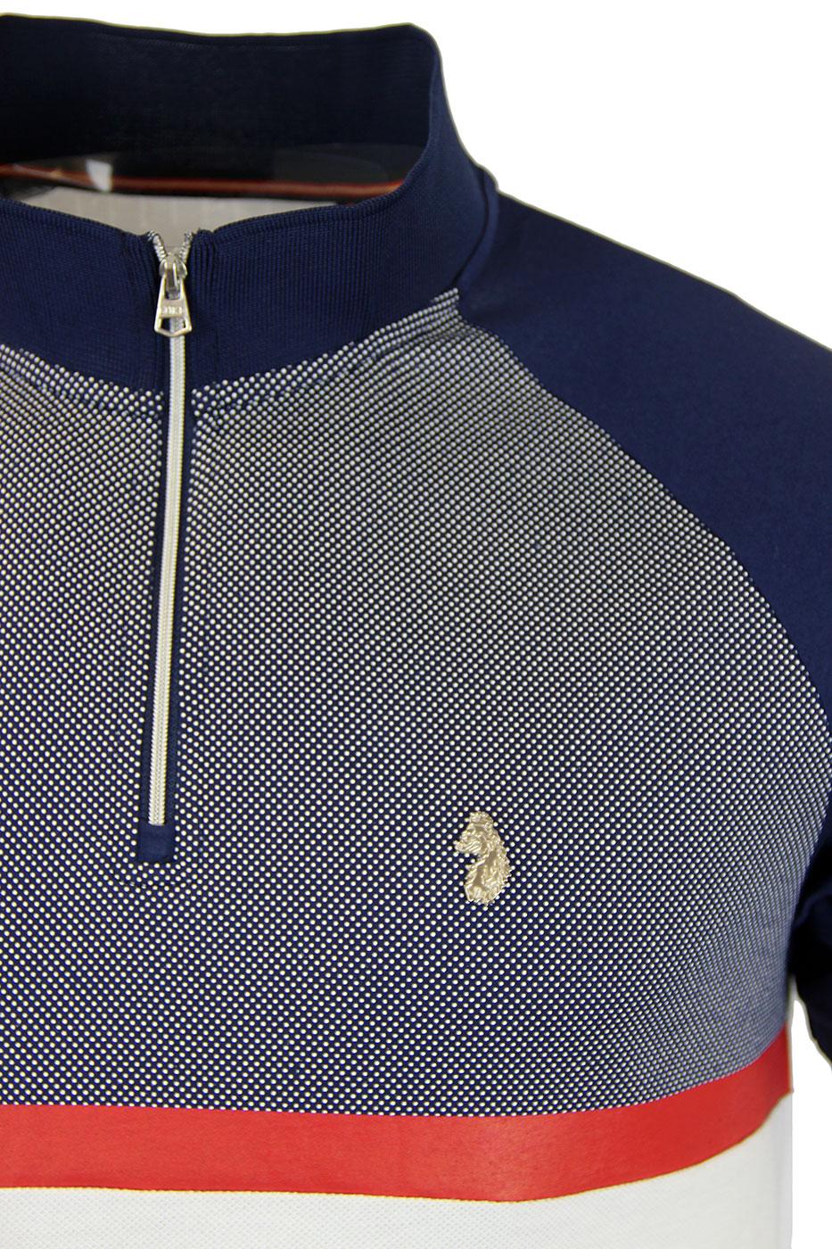 LUKE 1977 Classick Retro Indie Mod Pin Dot Zip Cycling Top