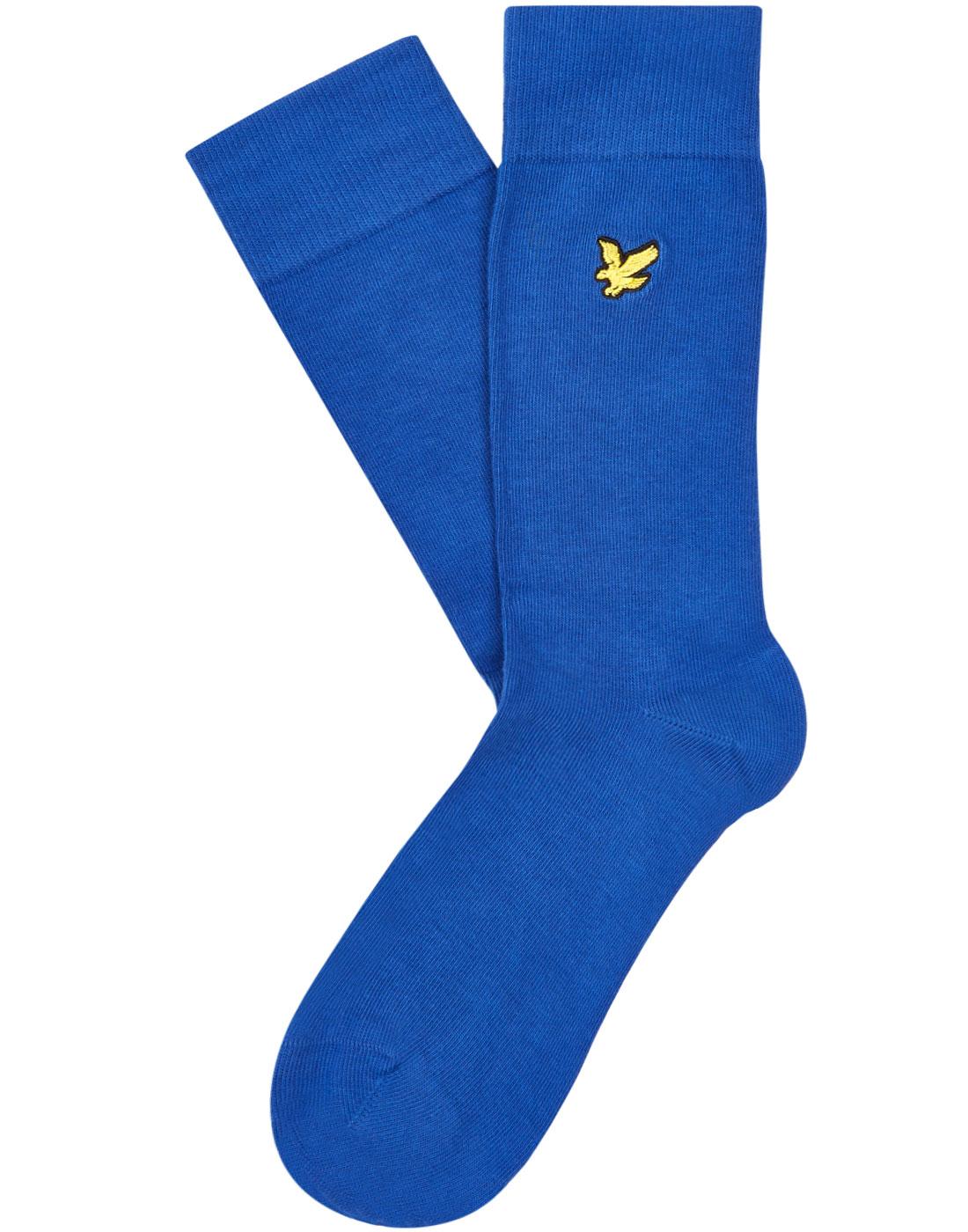 LYLE & SCOTT Men's Retro Mod 3 Pack Socks in Navy Blue and Purple