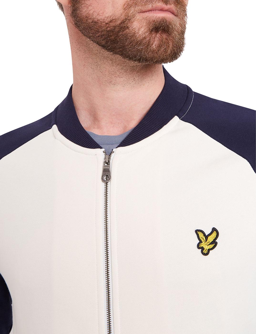 LYLE & SCOTT Retro 90s Raglan Sleeve Bomber Track Jacket