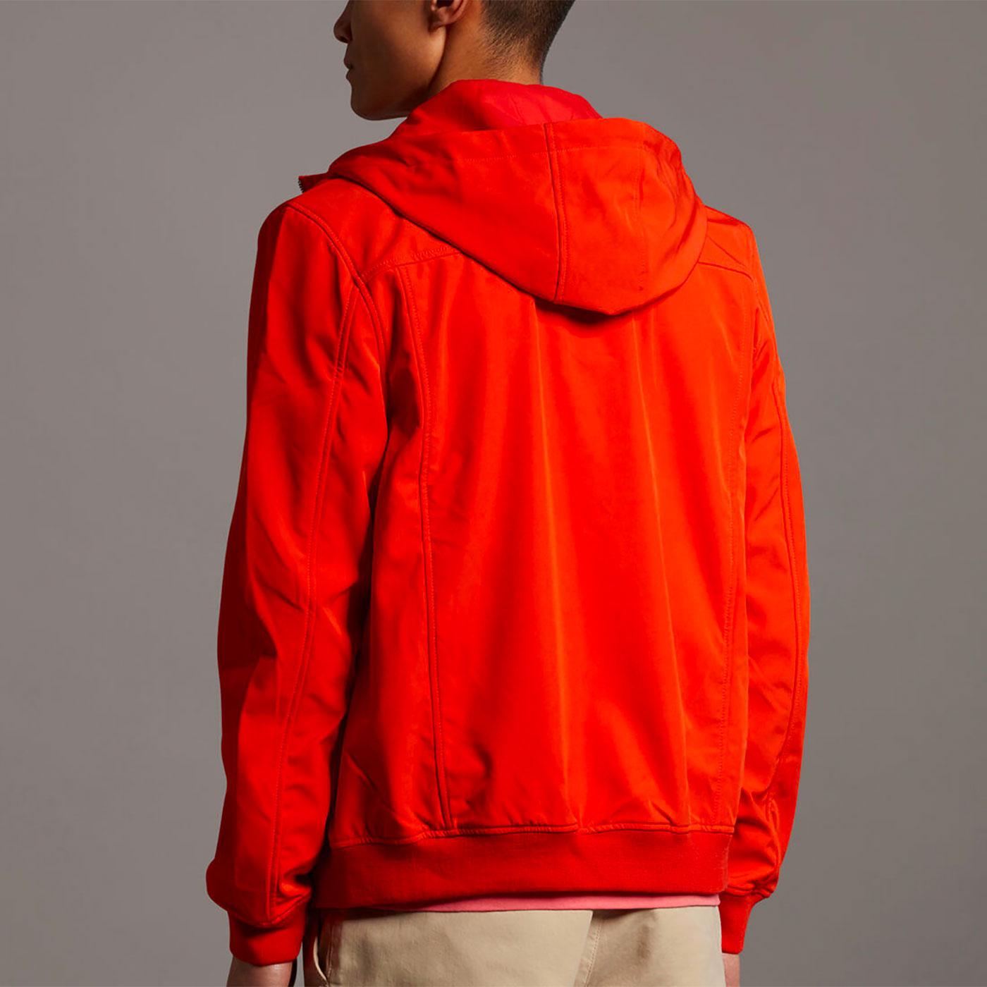 LYLE & SCOTT Retro Hooded Softshell Jacket in Burnt Orange