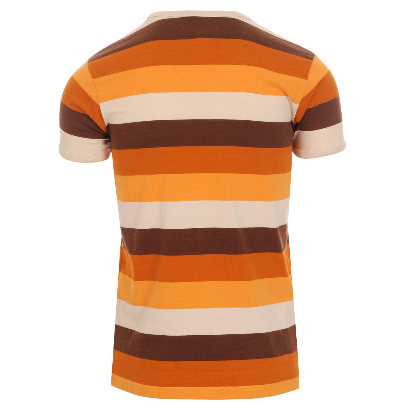 MADCAP ENGLAND Beatcomber Retro 70s Stripe Tee Ochre