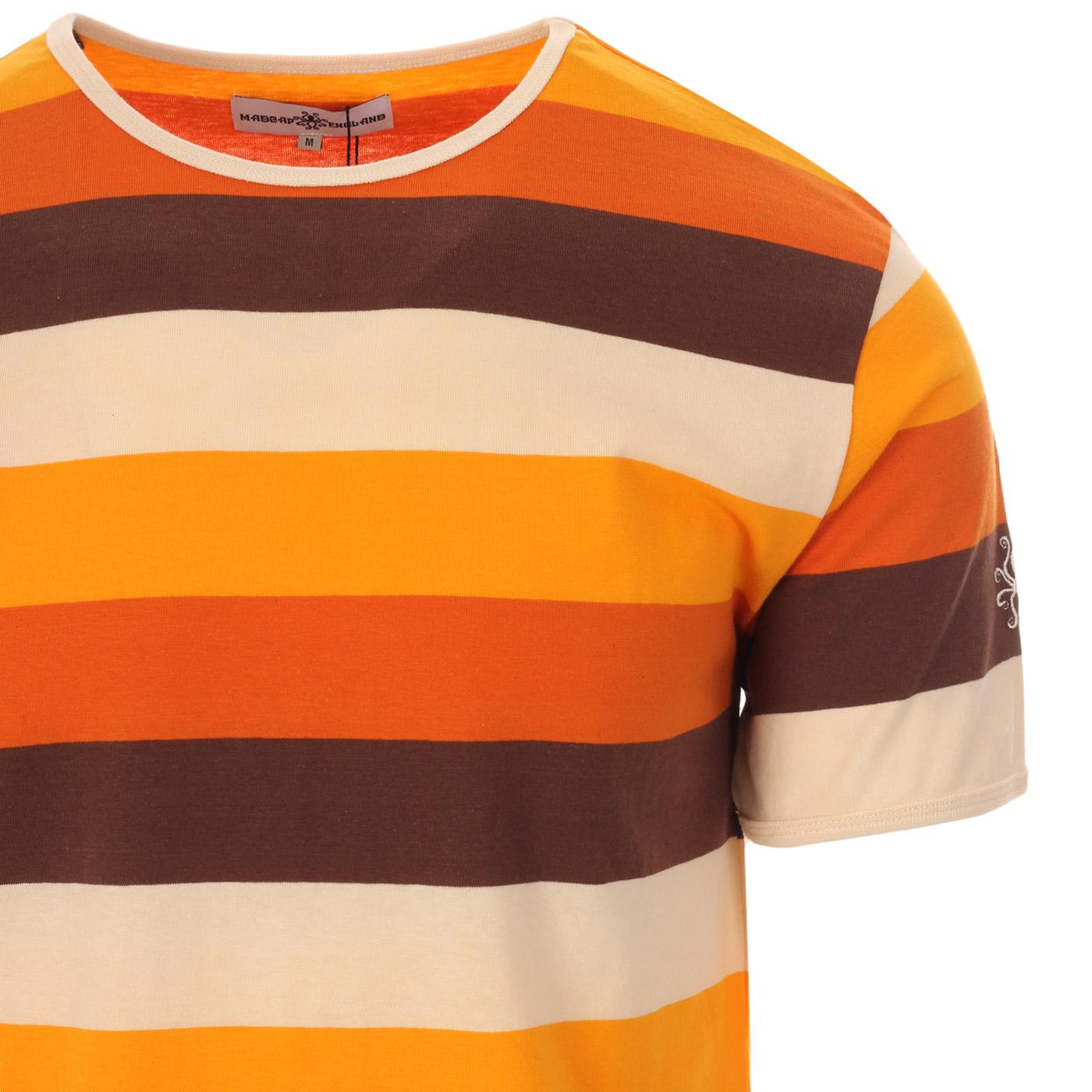MADCAP ENGLAND Beatcomber Retro 70s Stripe Tee Ochre