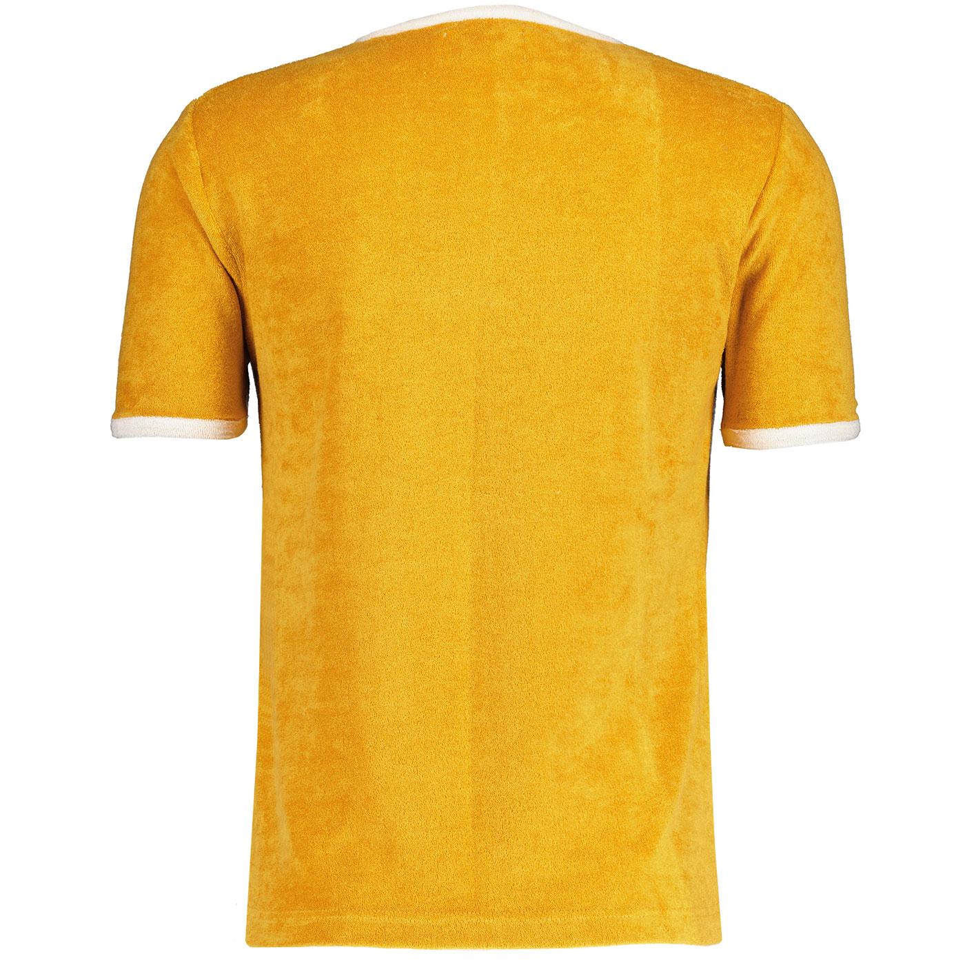 Madcap England Monte Retro Towelling Ringer Tee Honey Gold