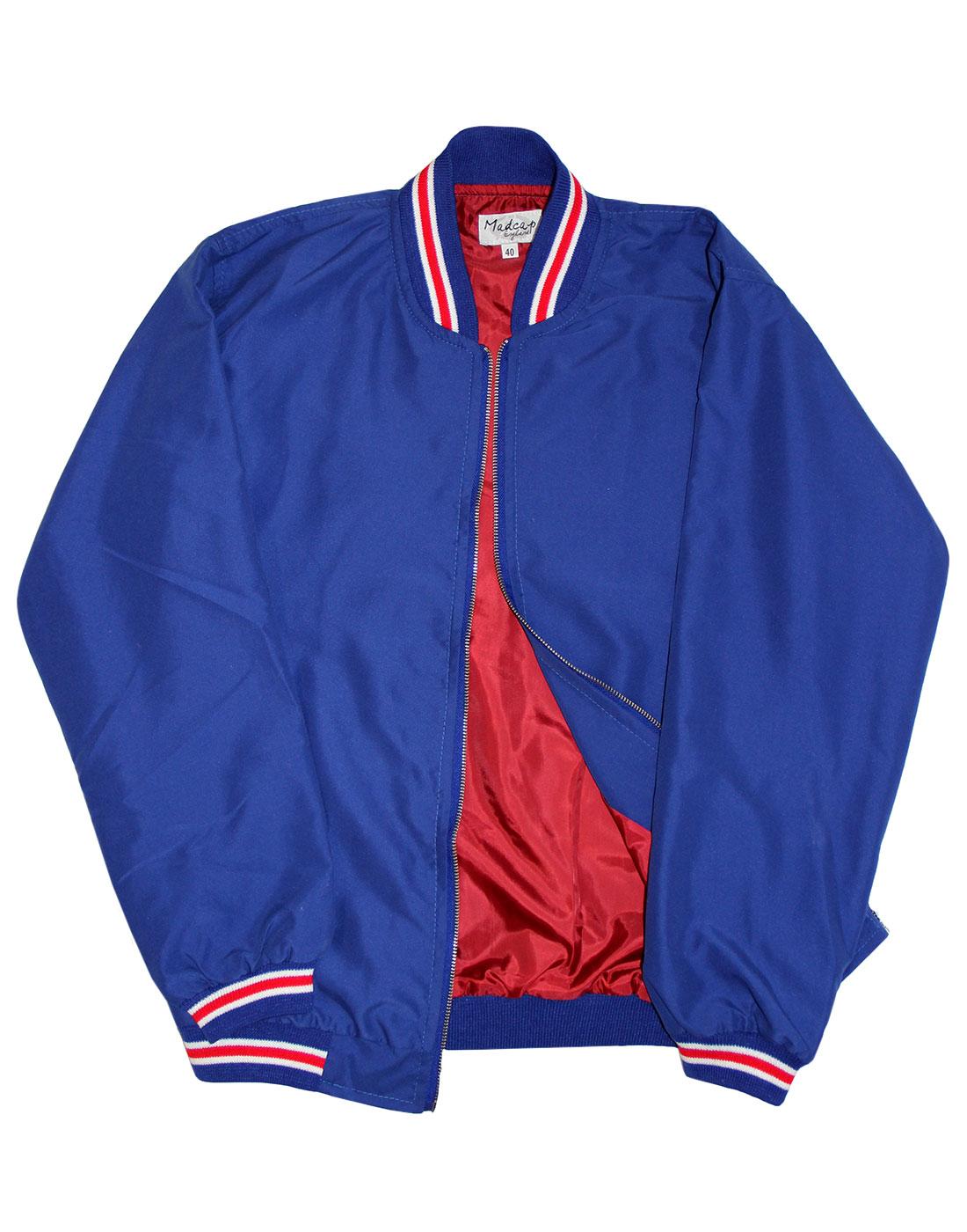 MADCAP ENGLAND Retro Mod Ribbed Trim Monkey Jacket Royal/White