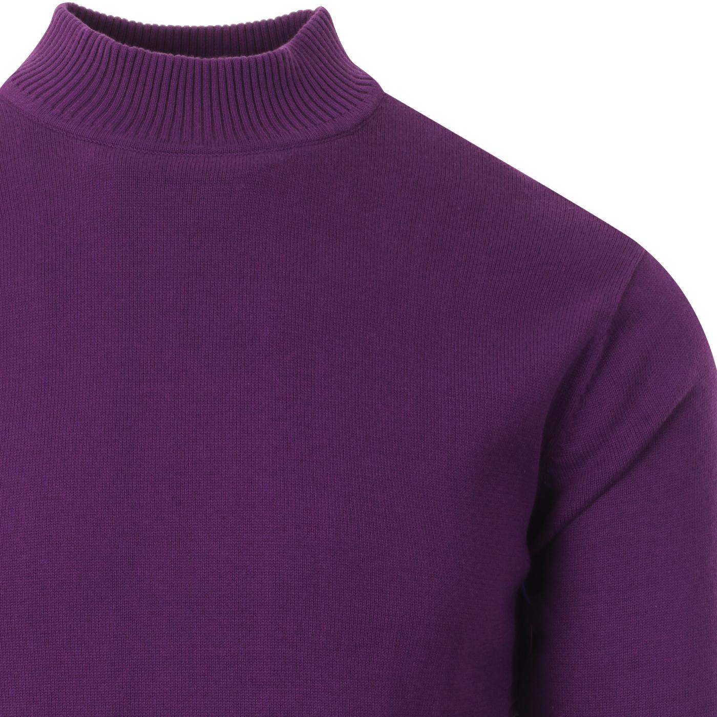 MADCAP ENGLAND Eastwood Mod Turtleneck Jumper Imperial Purple