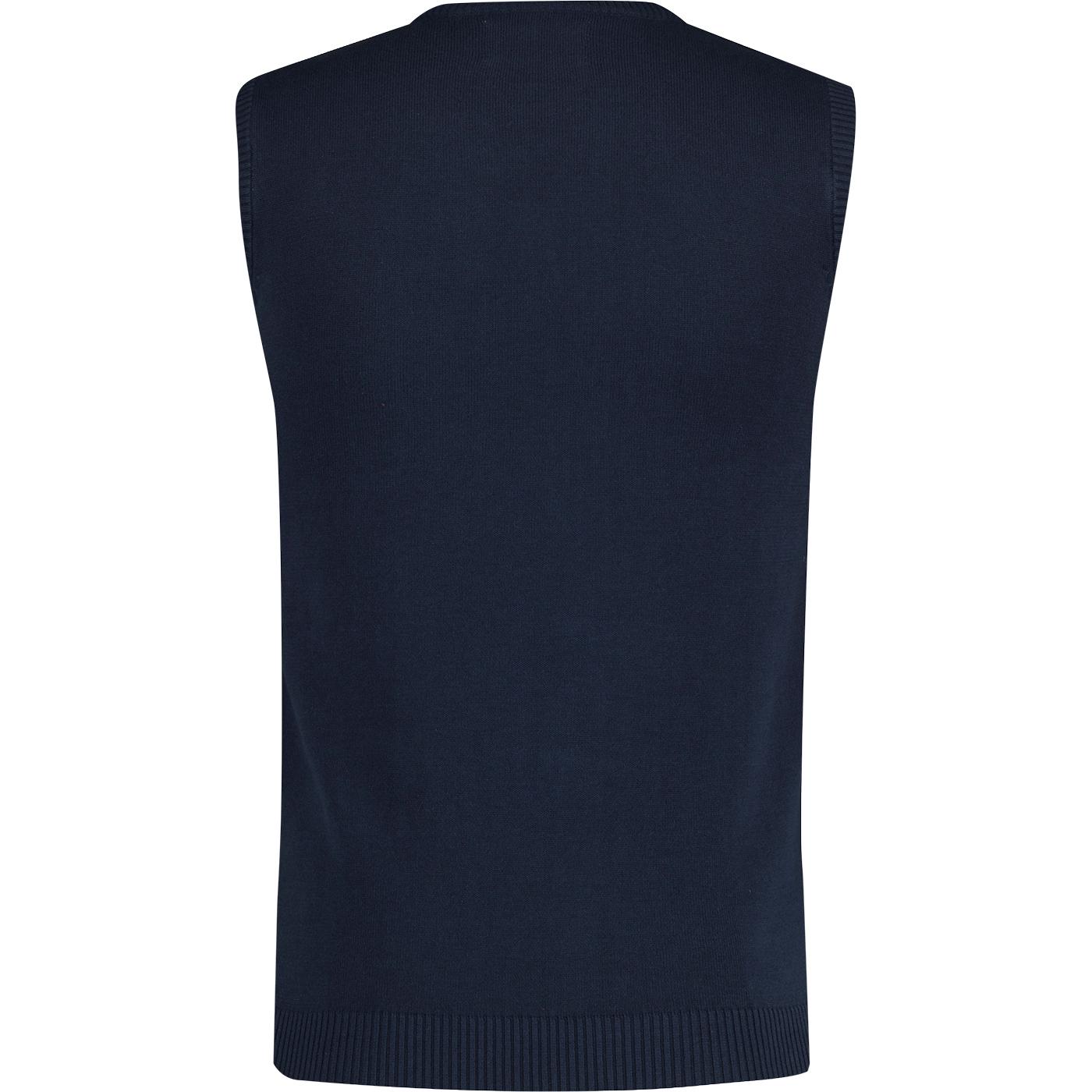 MADCAP ENGLAND Centurion Mod Racing Stripe Tank Top Navy