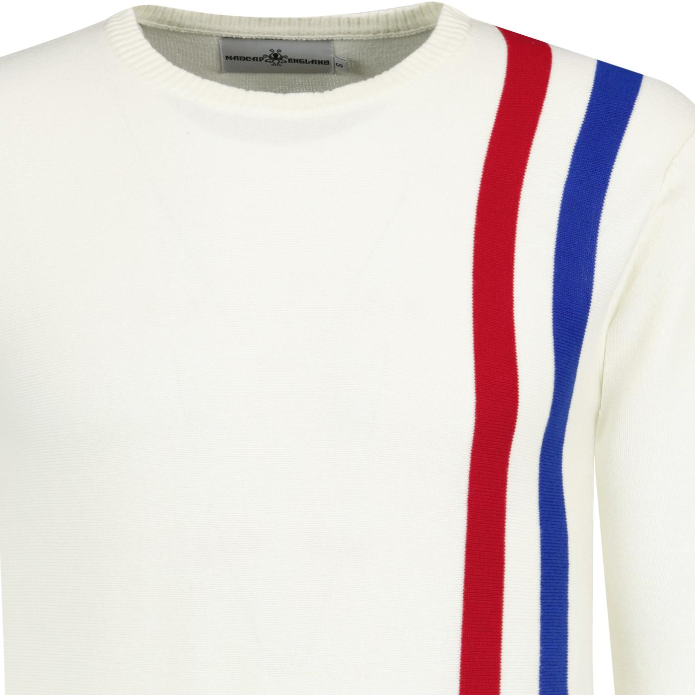 MADCAP ENGLAND Attack Retro 60s Mod Knit Racing Jumper