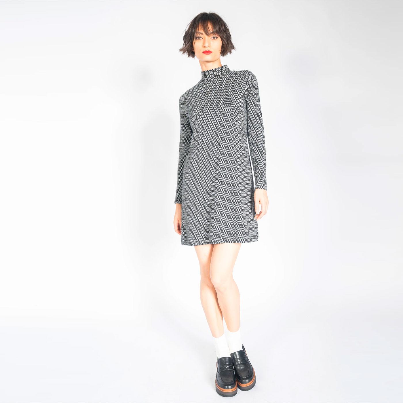 Mademoiselle Yeye Joisir Plaisir 60s Mod Long Sleeve Dress
