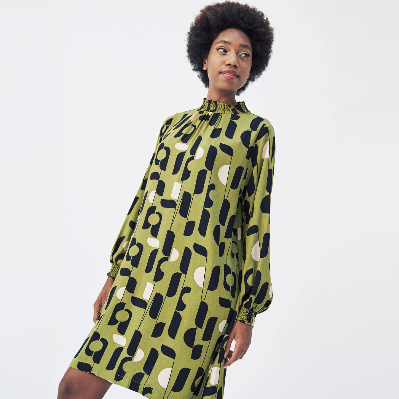 Mademoiselle Yéyé A-line Retro 60s Mod Love Swing Dress