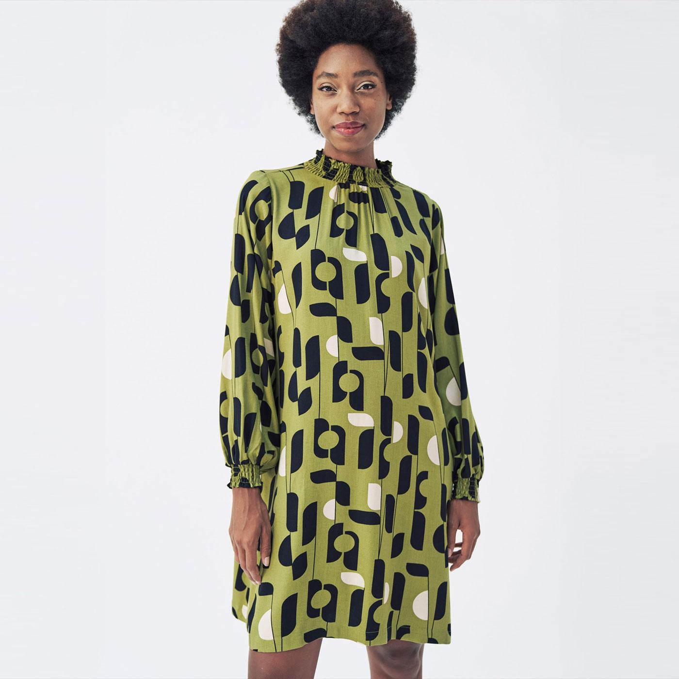 Mademoiselle Yéyé A-line Retro 60s Mod Love Swing Dress